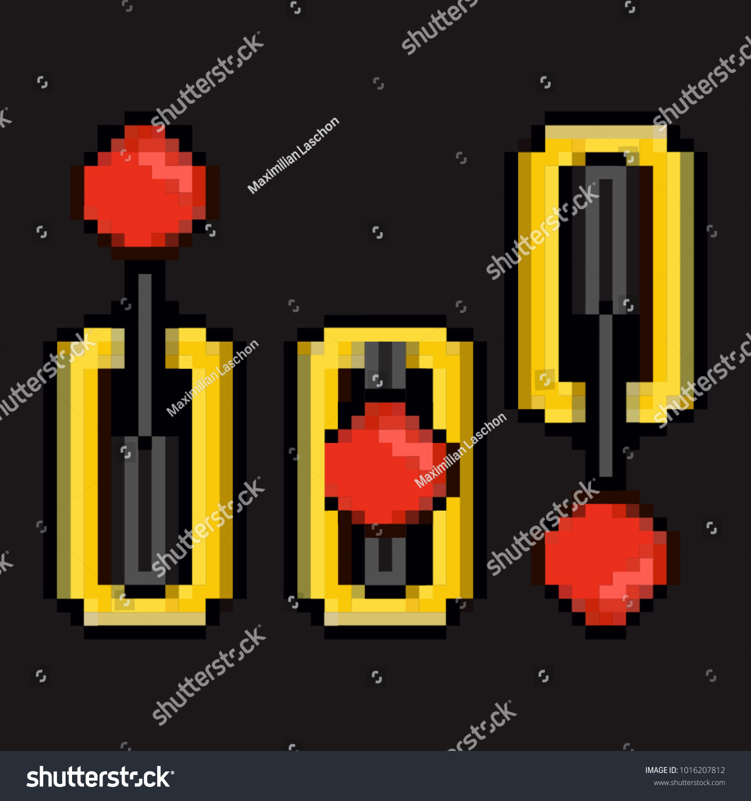 Pixel Art Lever 8bit: เวกเตอร์สต็อก (ปลอดค่าลิขสิทธิ์) 1016207812 ...