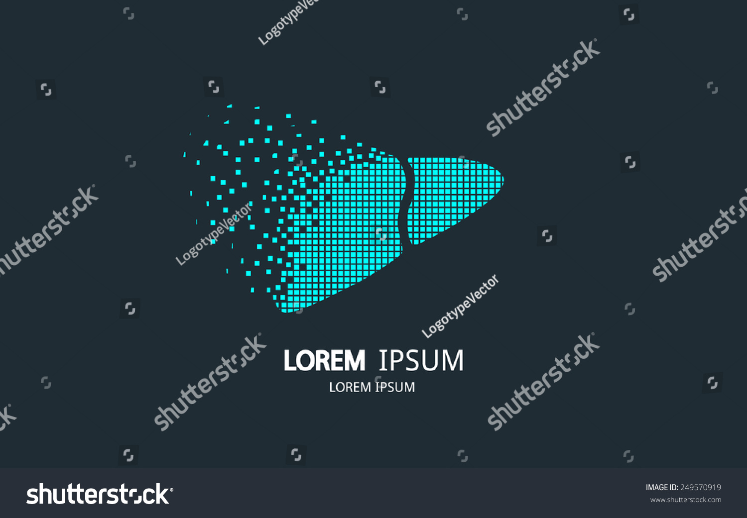 Pixel Art Liver Logo Vector Logotype Stok Vektör (Telifsiz) 249570919