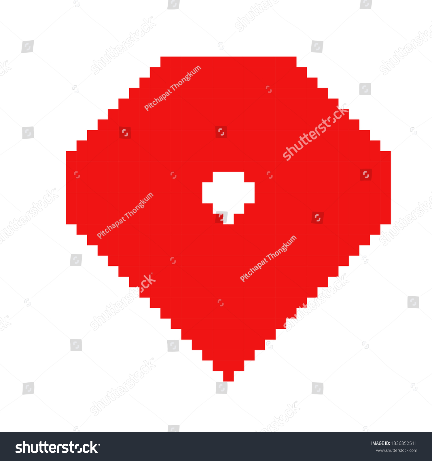 Pixel Art Location Stock Vector (Royalty Free) 1336852511 | Shutterstock