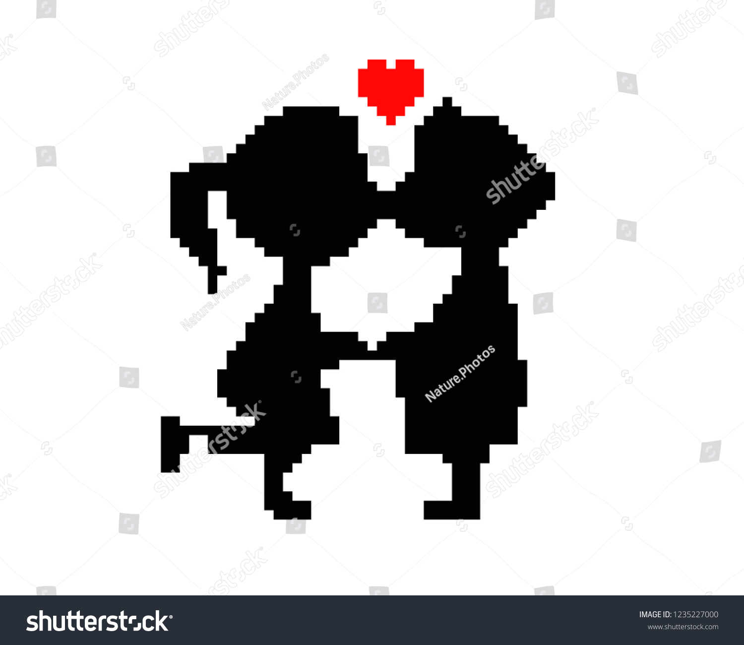 Pixel Art Love: เวกเตอร์สต็อก (ปลอดค่าลิขสิทธิ์) 1235227000