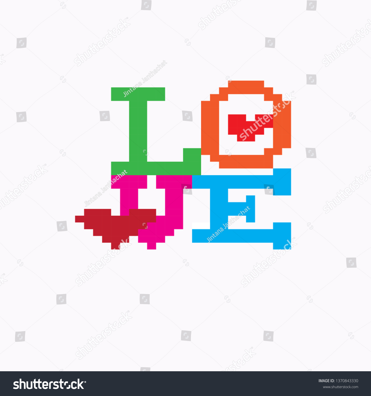 Pixel Art Love Stock Vector (Royalty Free) 1370843330 | Shutterstock