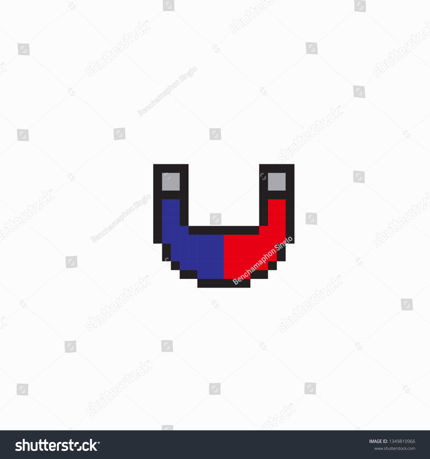 Pixel Art Magnet : image vectorielle de stock (libre de droits ...
