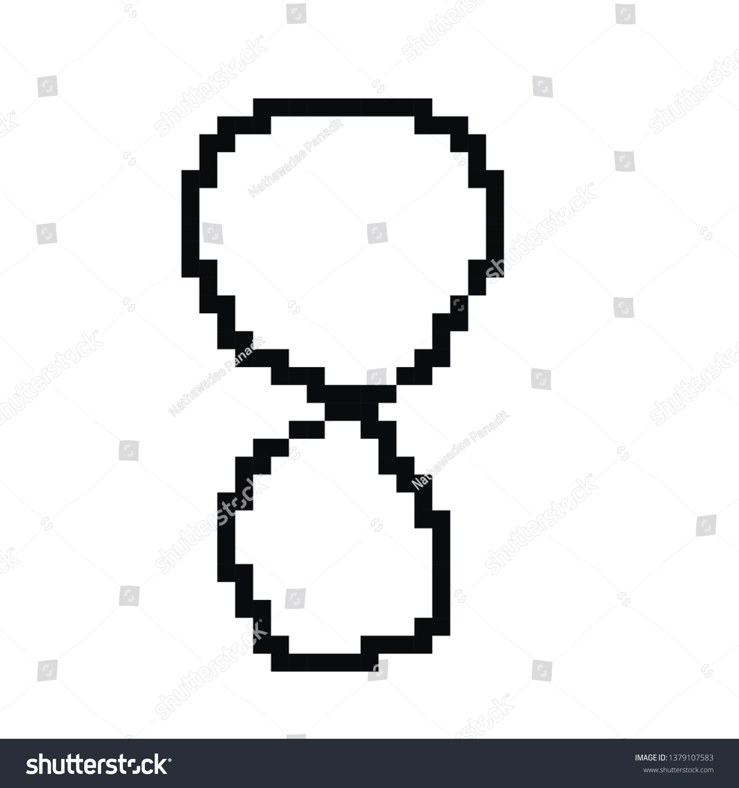 Pixel Art Number8 Stock Vector (Royalty Free) 1379107583