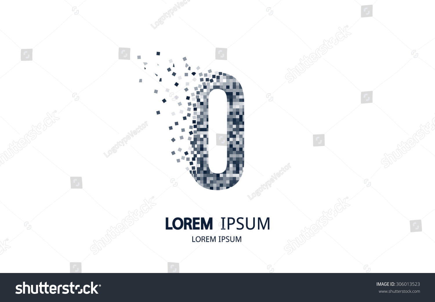 Vektor Stok Pixel Art O Letter Logo Vector (Tanpa Royalti) 306013523 ...