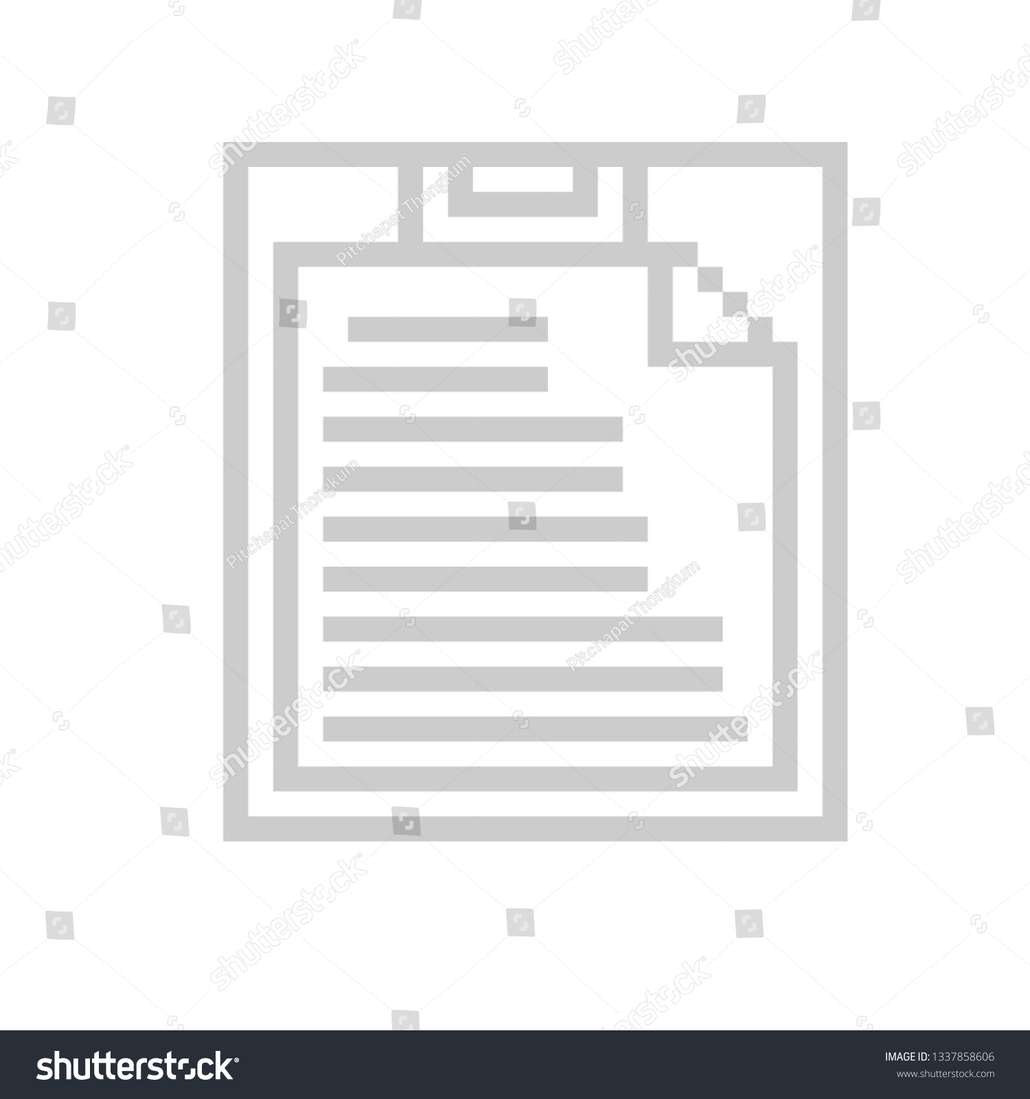 Pixel Art Paper Stock Vector (Royalty Free) 1337858606