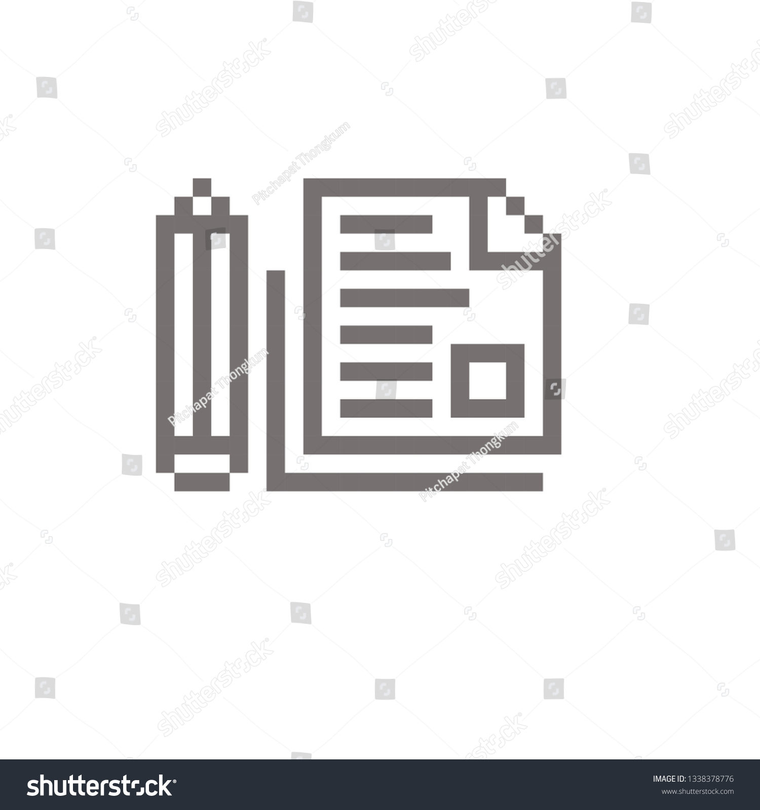 Pixel Art Paper: vector de stock (libre de regalías) 1338378776 ...