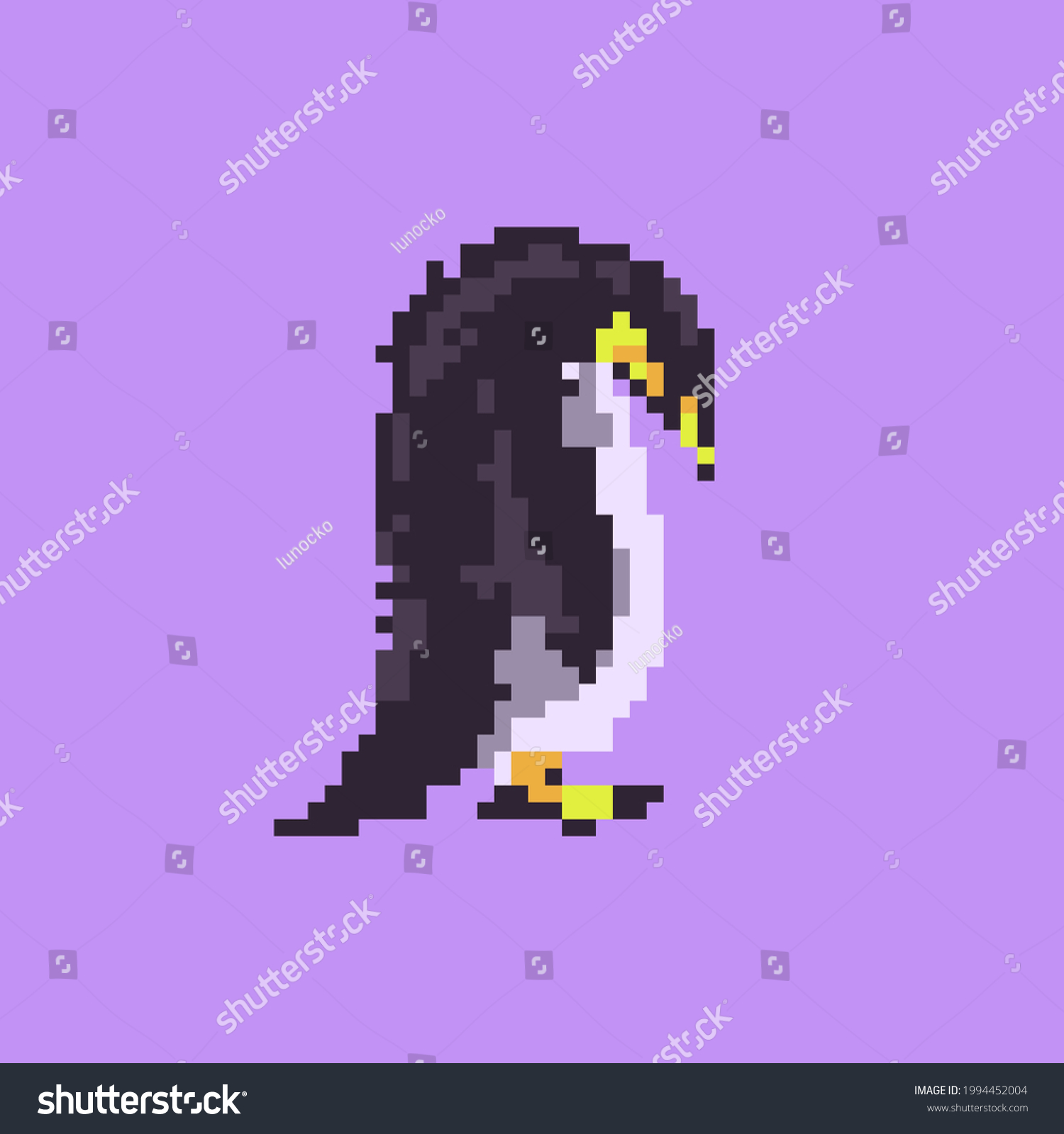 Pixel Art Penguin Isolated Pixelated Vector Stock Vector (Royalty Free ...
