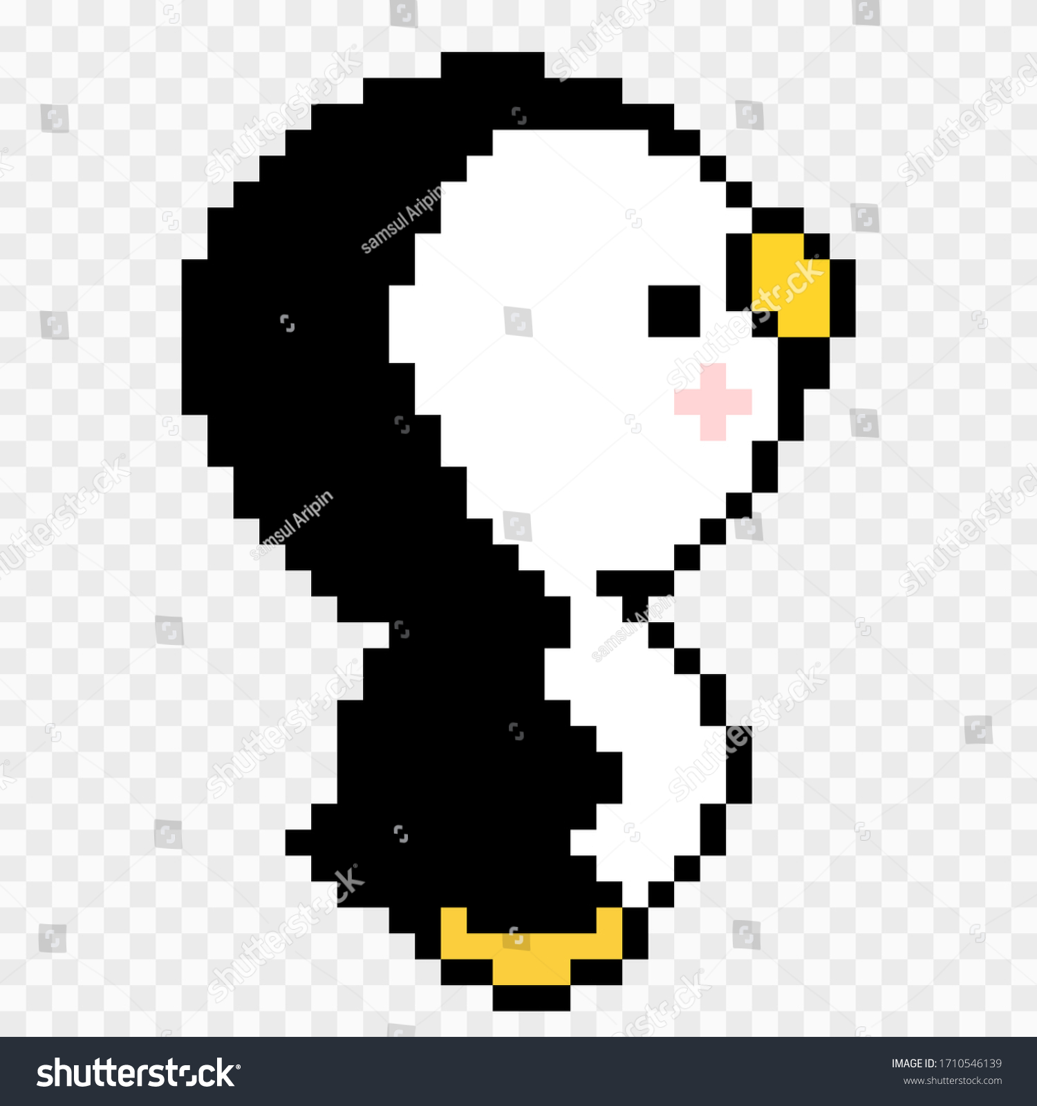 Pixel Art Penguin Vector Illustration Stock Vector (Royalty Free ...