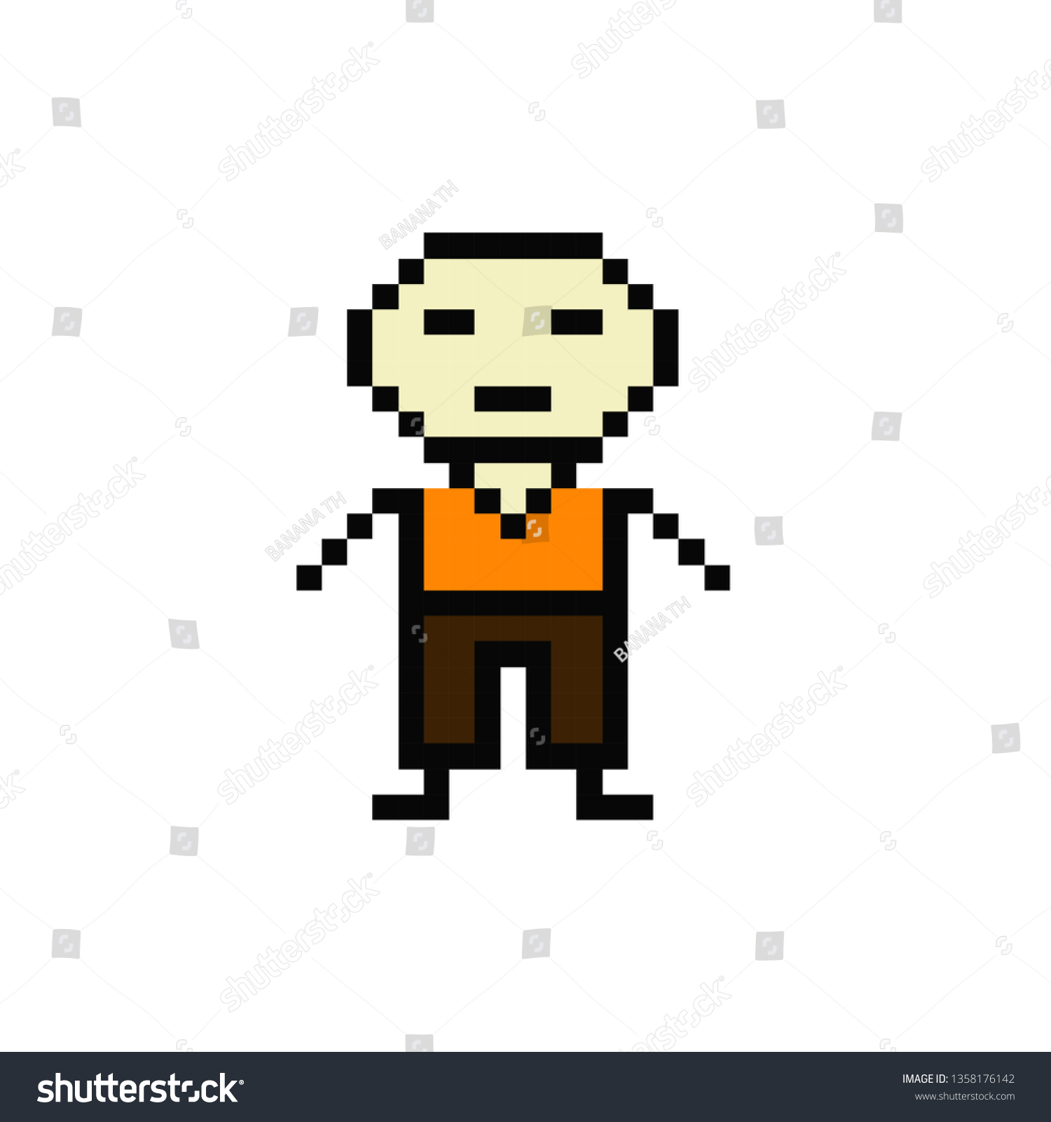 Pixel Art Person: เวกเตอร์สต็อก (ปลอดค่าลิขสิทธิ์) 1358176142 ...