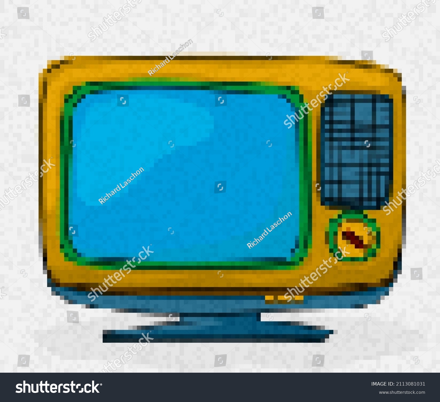 Pixel Art Retro Tv Vector Icon Stock Vector (Royalty Free) 2113081031