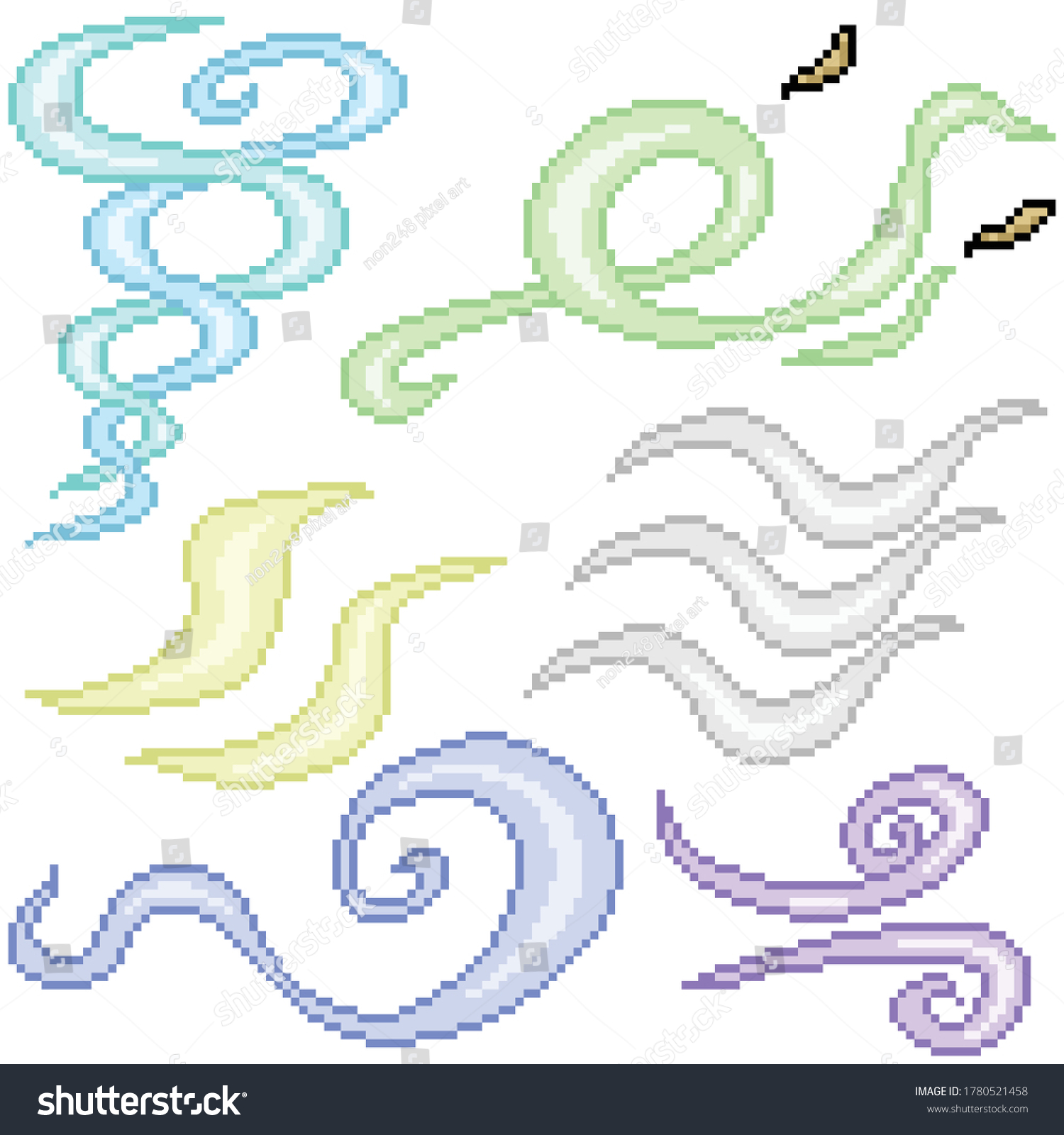 ensemble d'images au pixel près : image vectorielle de stock (libre de ...
