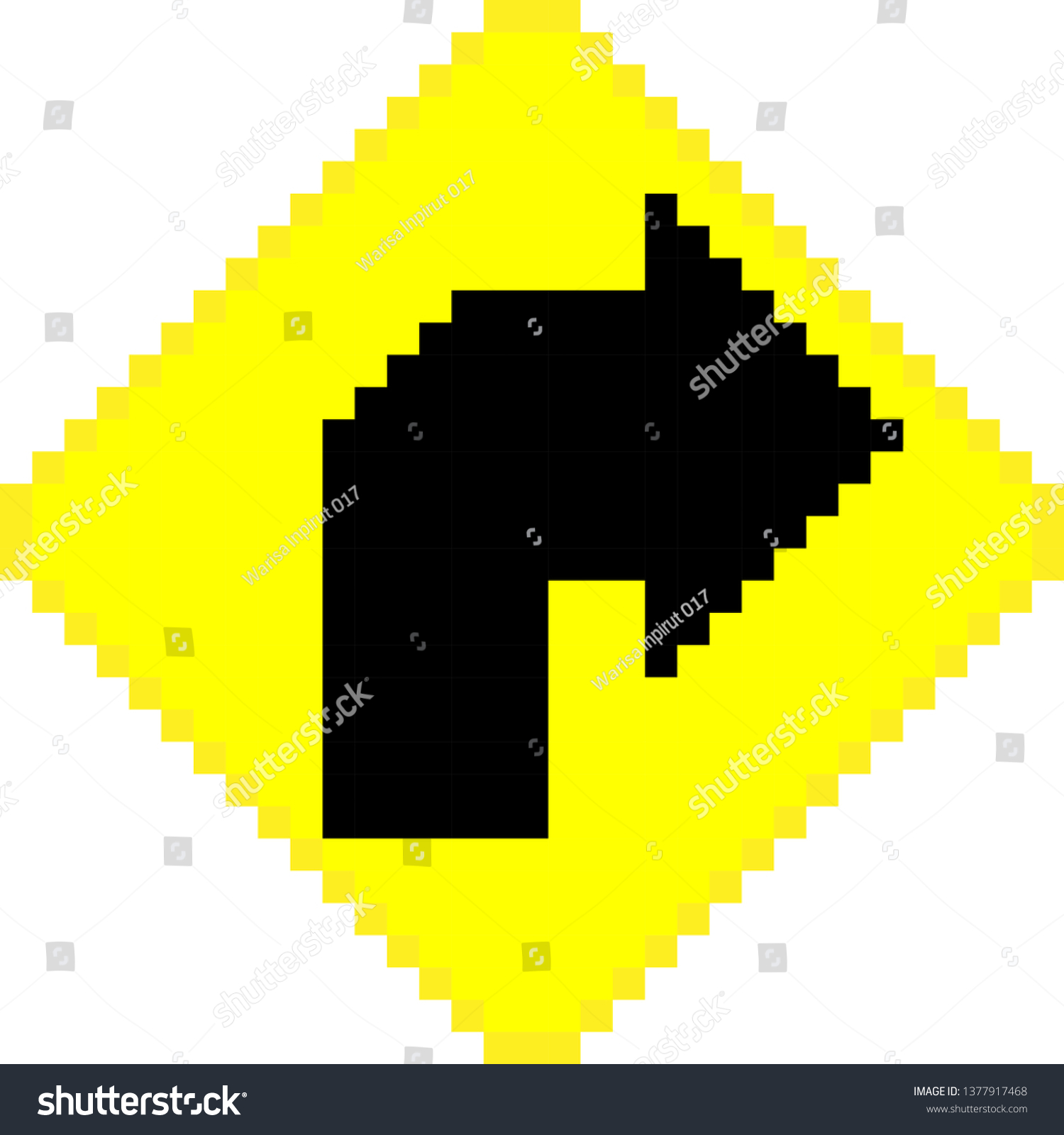 Pixel Art Sharp Curve Right: เวกเตอร์สต็อก (ปลอดค่าลิขสิทธิ์ ...