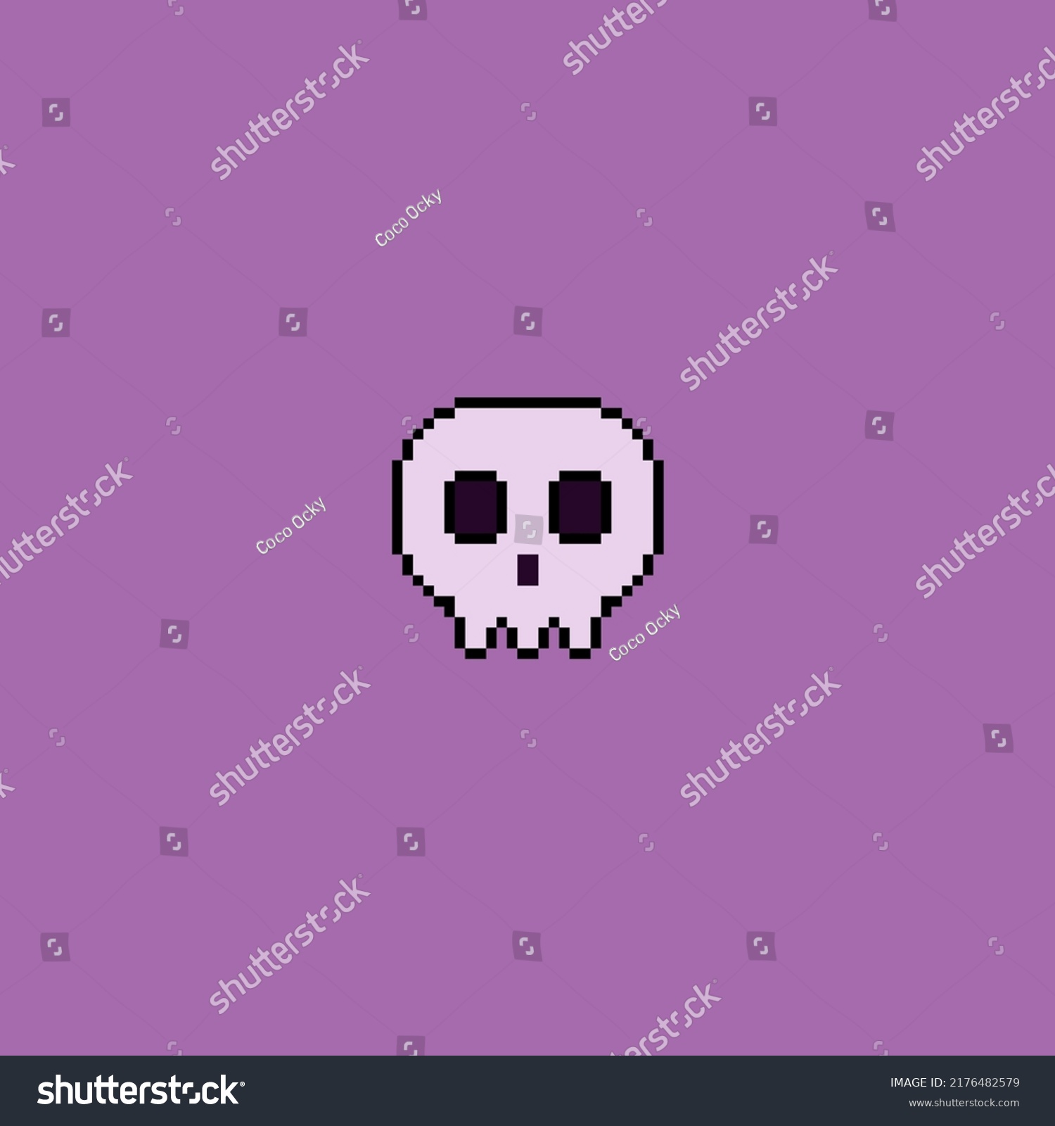 Pixel Art Skull Head Ilustration Vector Stock Vector (Royalty Free ...