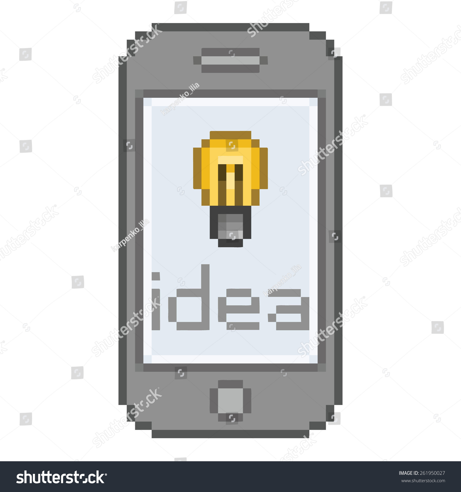 Pixel Art Smart Phone Idea 库存矢量图（免版税）261950027 | Shutterstock