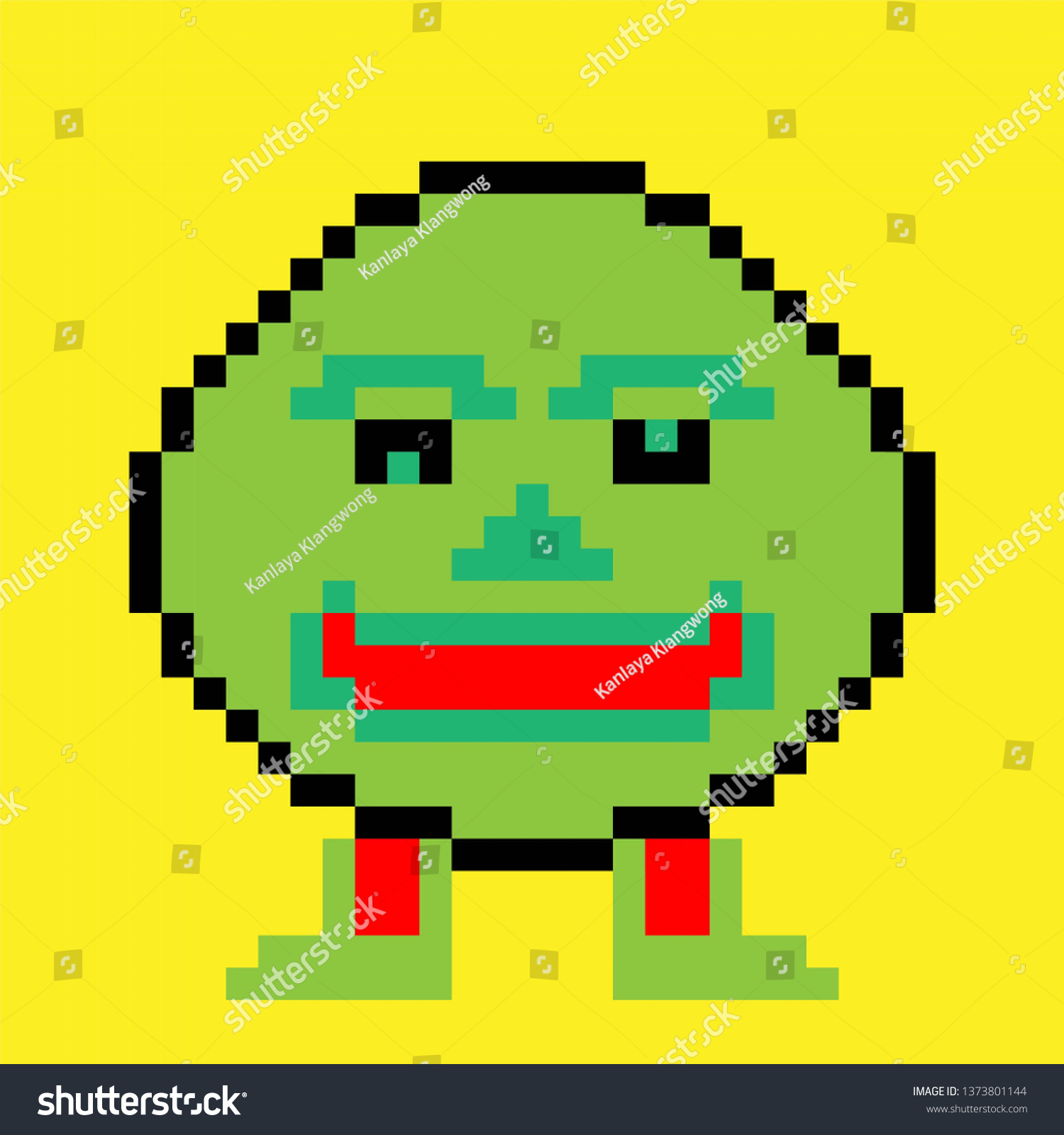 Pixel Art Smiling Stock Vector (Royalty Free) 1373801144 | Shutterstock