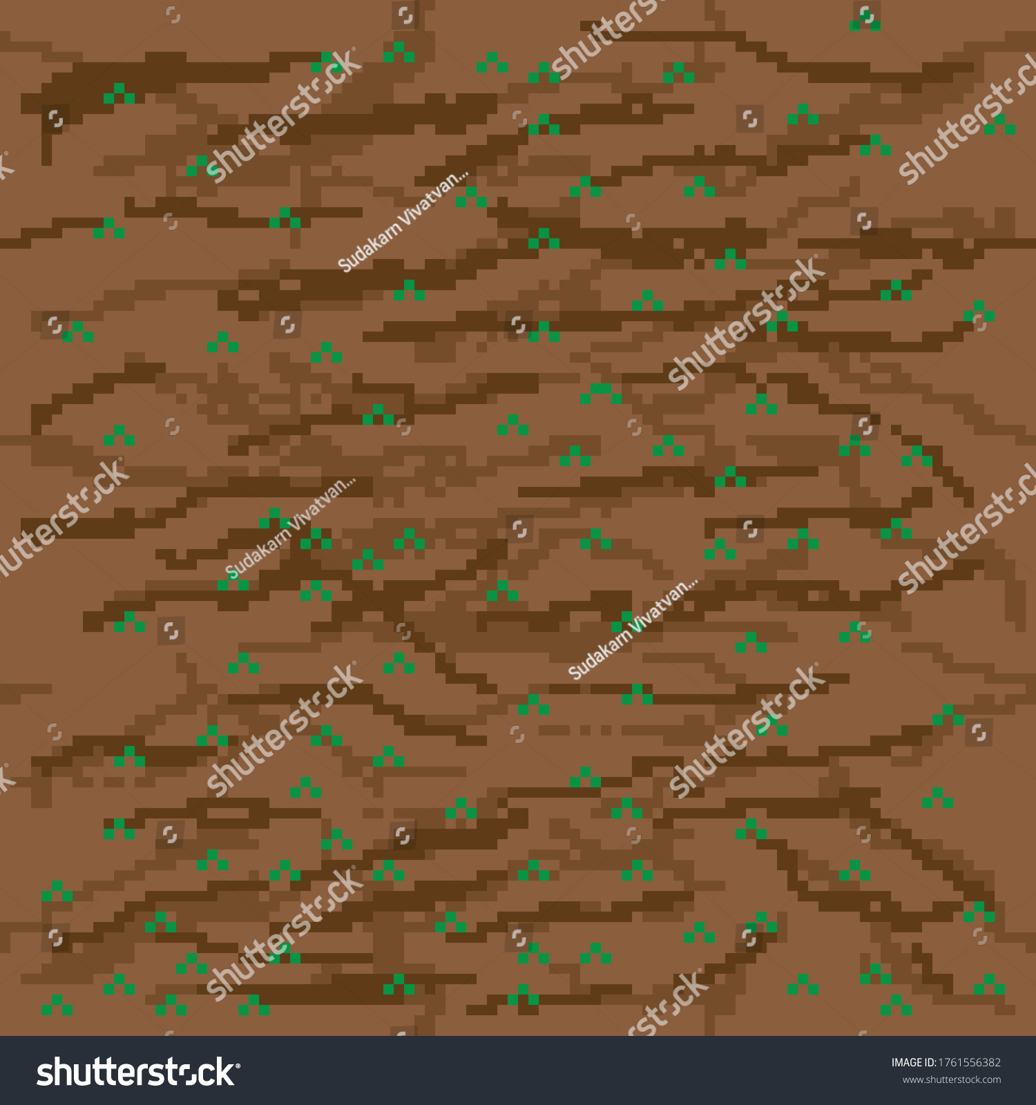 Pixel Art Soil Texture Vector Picture: เวกเตอร์สต็อก (ปลอดค่าลิขสิทธิ์ ...