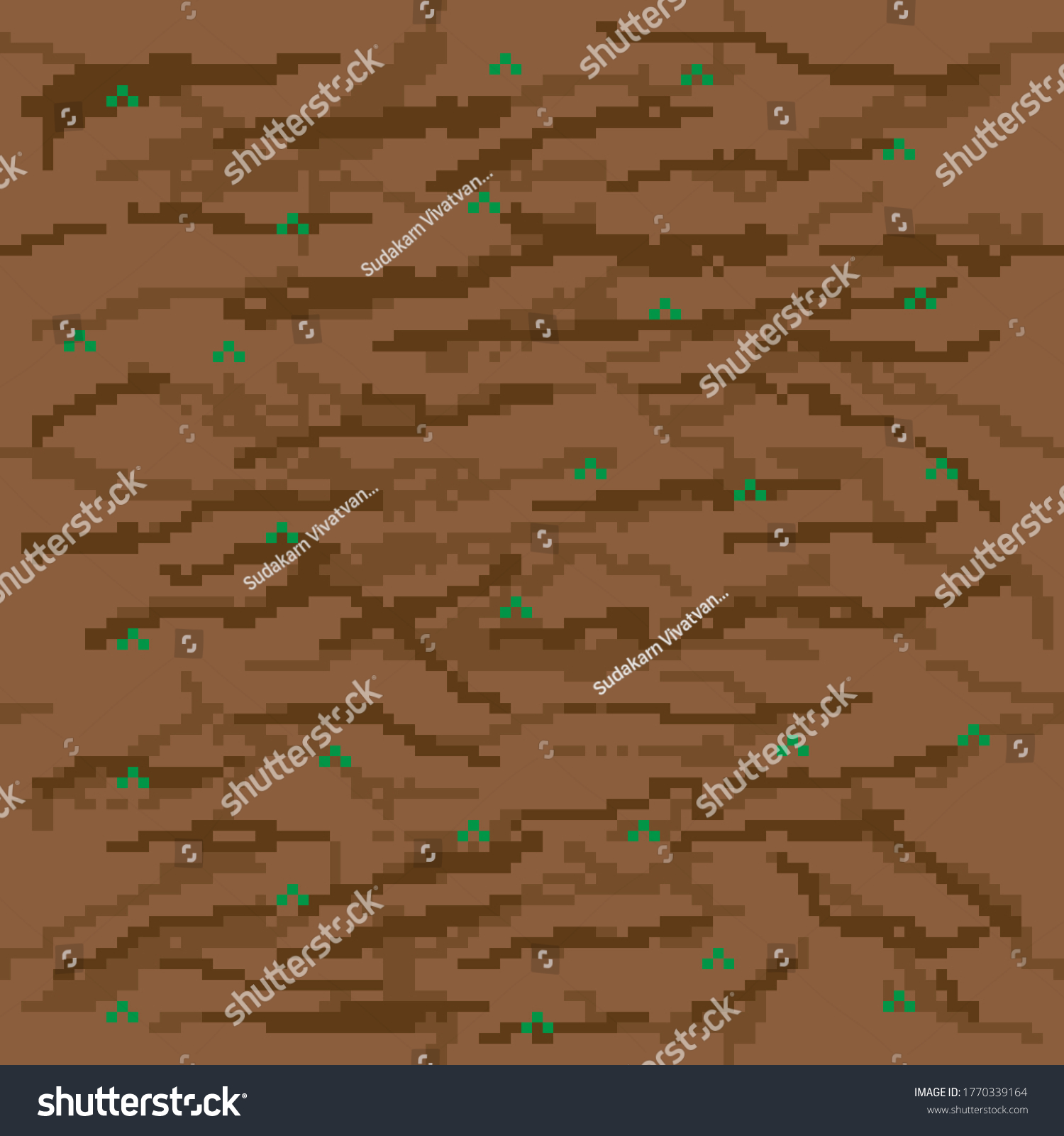 Texture du sol d'art pixel. Image : image vectorielle de stock (libre ...