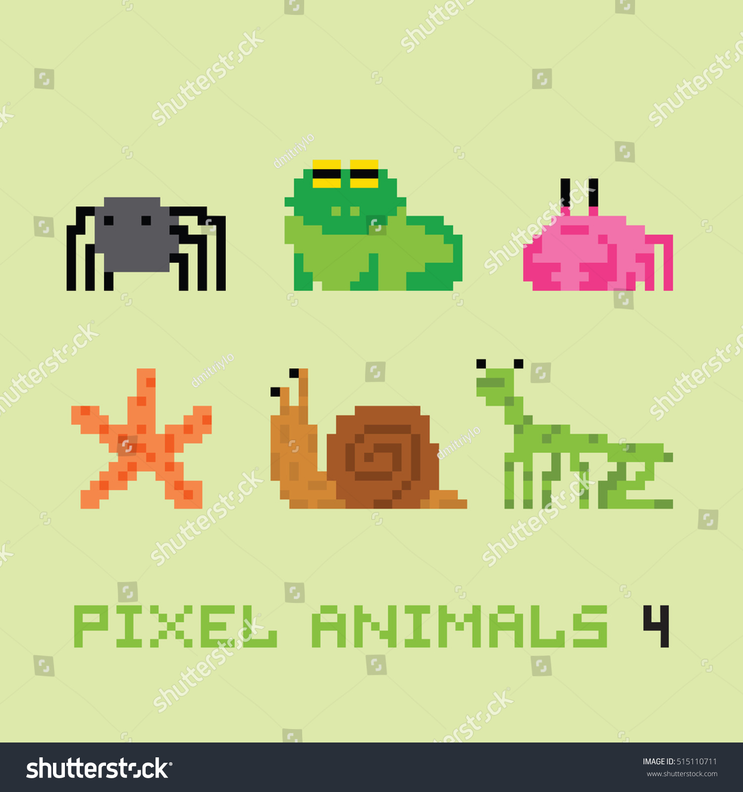 Pixel Art Style Animals Cartoon Vector: Vector có sẵn (miễn phí bản ...