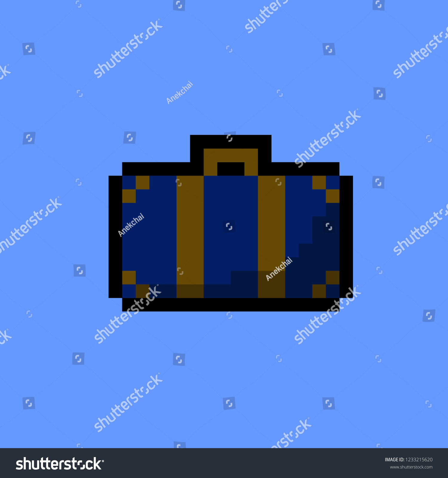 Pixel Art Summer Bag Stock Vector (Royalty Free) 1233215620
