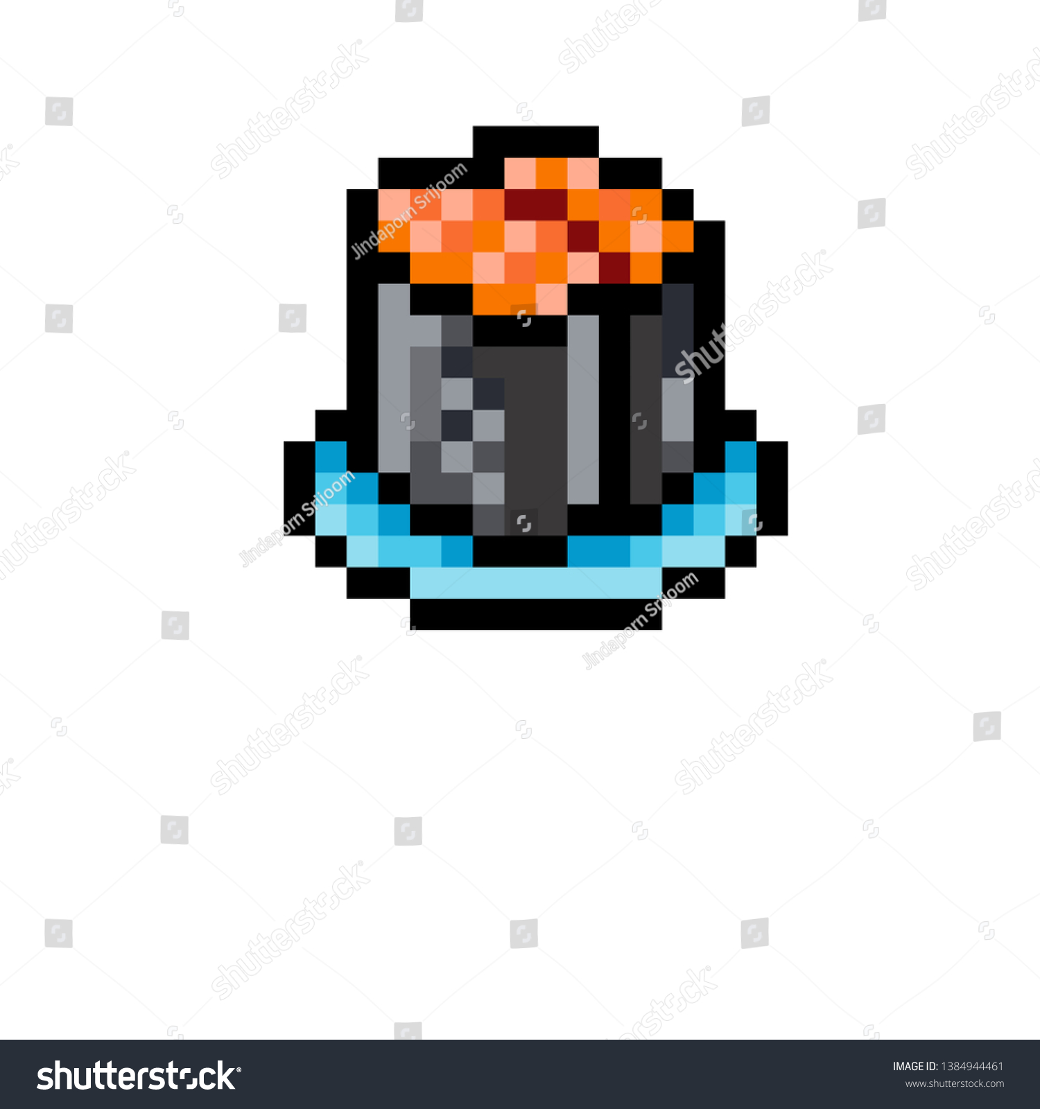 Pixel Art Sushi Spawn Cartoon Stock Vector (Royalty Free) 1384944461
