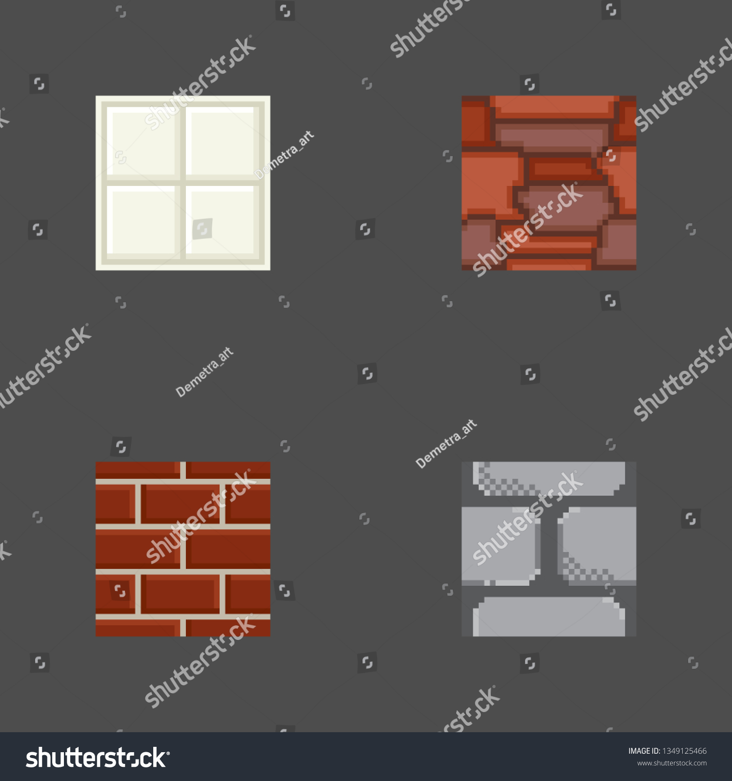 Pixel Art Texture Pattern Game Platforms: vector de stock (libre de ...