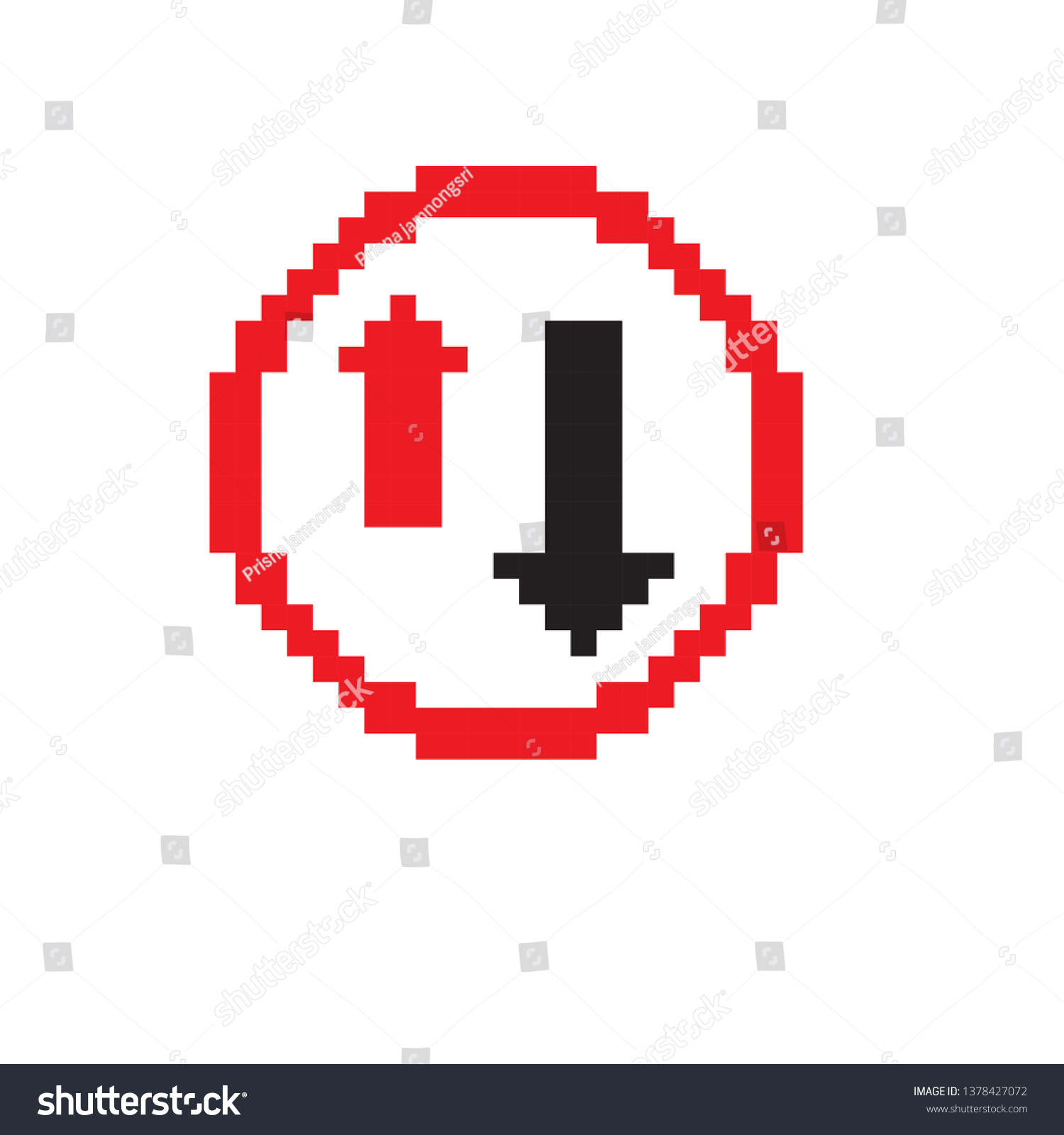 Stock vektor „Pixel Art Traffic Signs“ (bez autorských poplatků ...