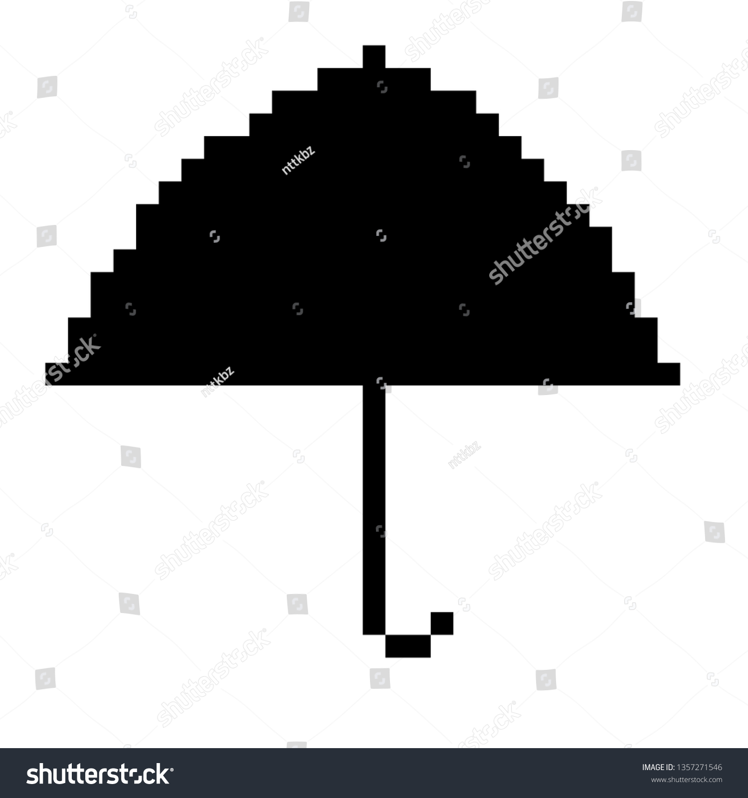 Pixel Art Umbrella Stock Vector (Royalty Free) 1357271546