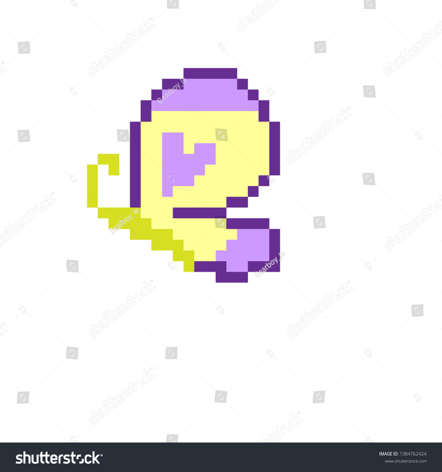 Pixel Art Vector Butterfly Fly Stock Vector (Royalty Free) 1384762424 ...