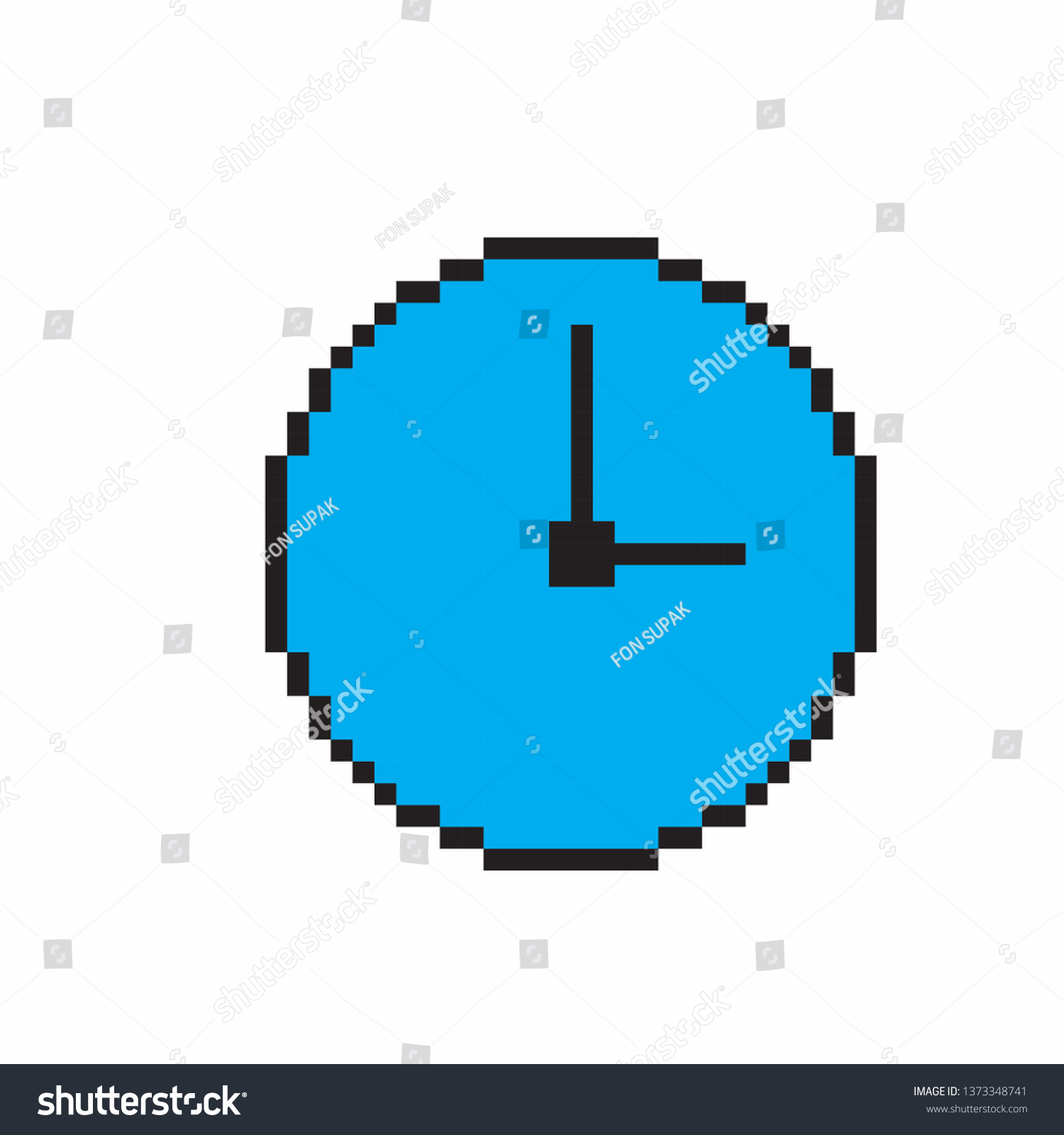 Pixel Art Watch: vector de stock (libre de regalías) 1373348741 ...