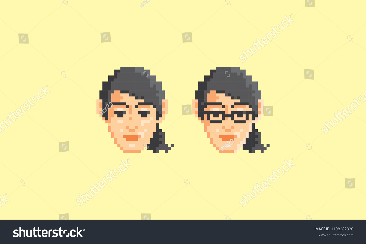 Pixel Art Woman Face Logo Icon: Vector στοκ (χωρίς δικαιώματα ... Pixel Art Woman Face Logo Icon: Vector στοκ (χωρίς δικαιώματα ...