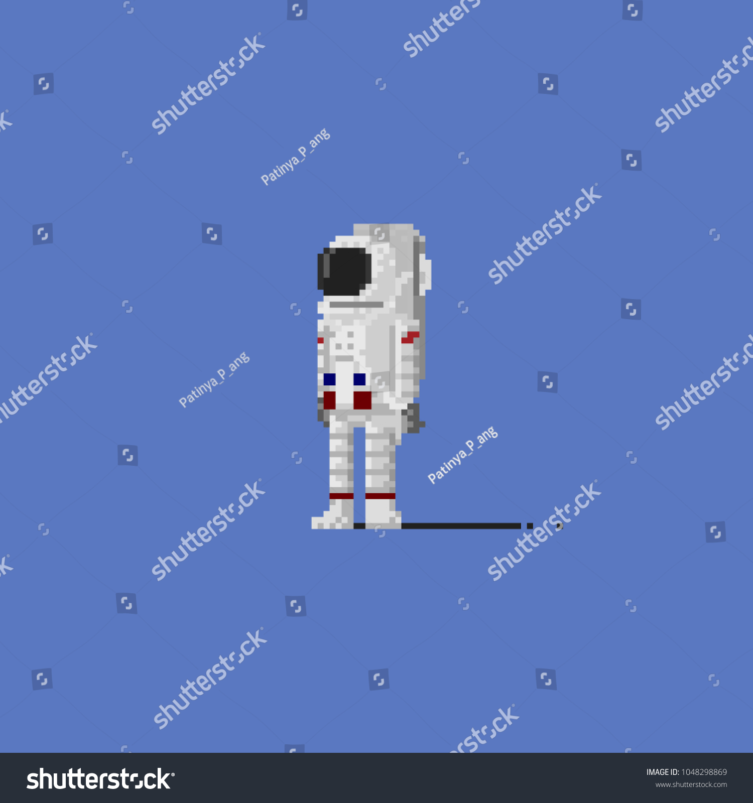 Pixel Astronaut Vector8bit Art Illustration: เวกเตอร์สต็อก (ปลอดค่า ...