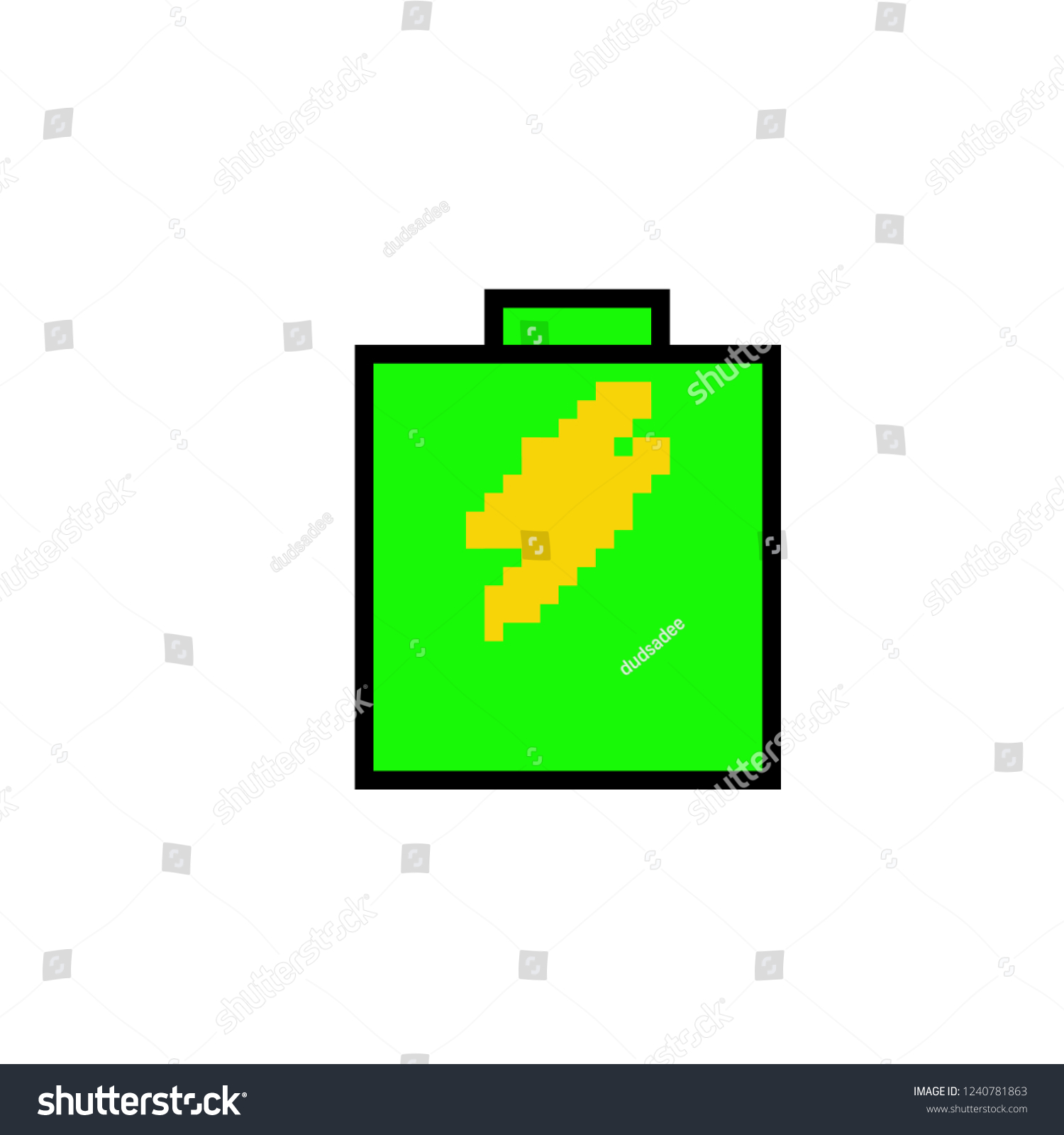 Pixel Battery Art Stock Vector (Royalty Free) 1240781863 | Shutterstock