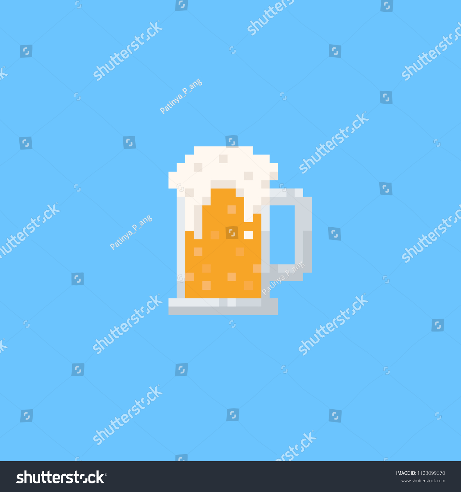 Pixel Beer Mug 8bit: เวกเตอร์สต็อก (ปลอดค่าลิขสิทธิ์) 1123099670 ...