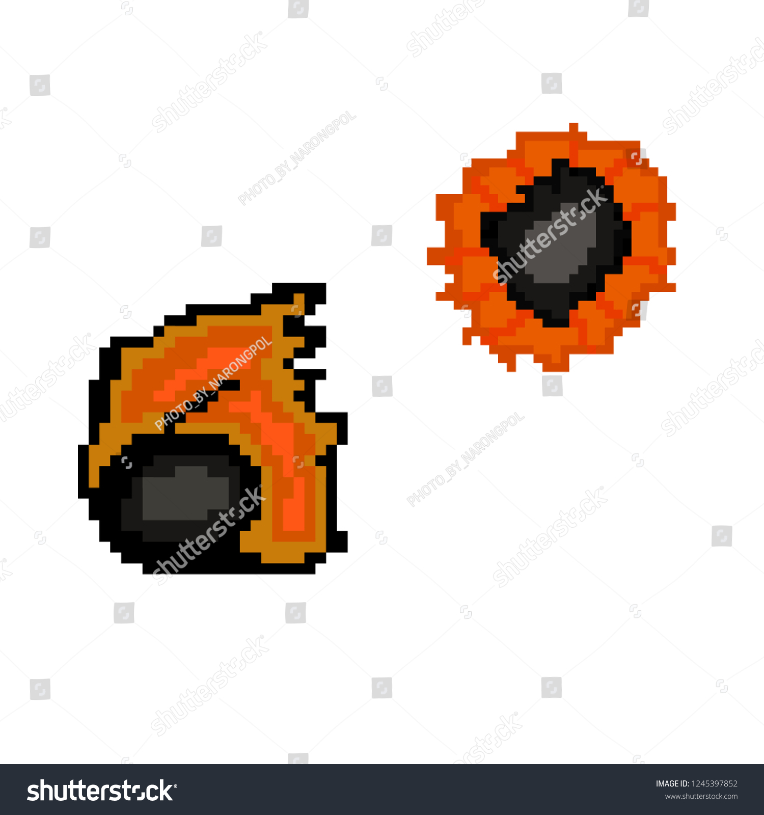 Pixel Bonfire Flame Stock Vector (Royalty Free) 1245397852 | Shutterstock