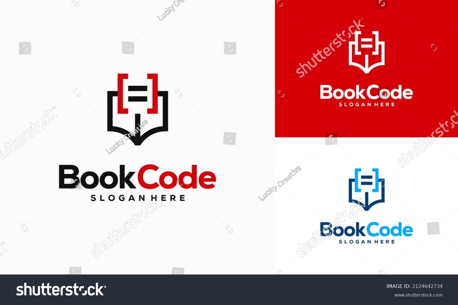 Pixel Book Logo Template Designs Coding Stock Vector (Royalty Free ...