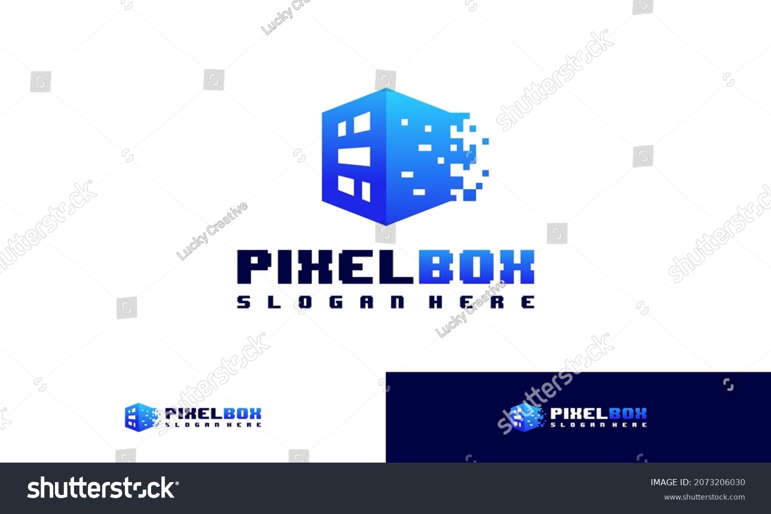 Pixel Box Logo Designs Concept Vector Stock Vector (Royalty Free ...