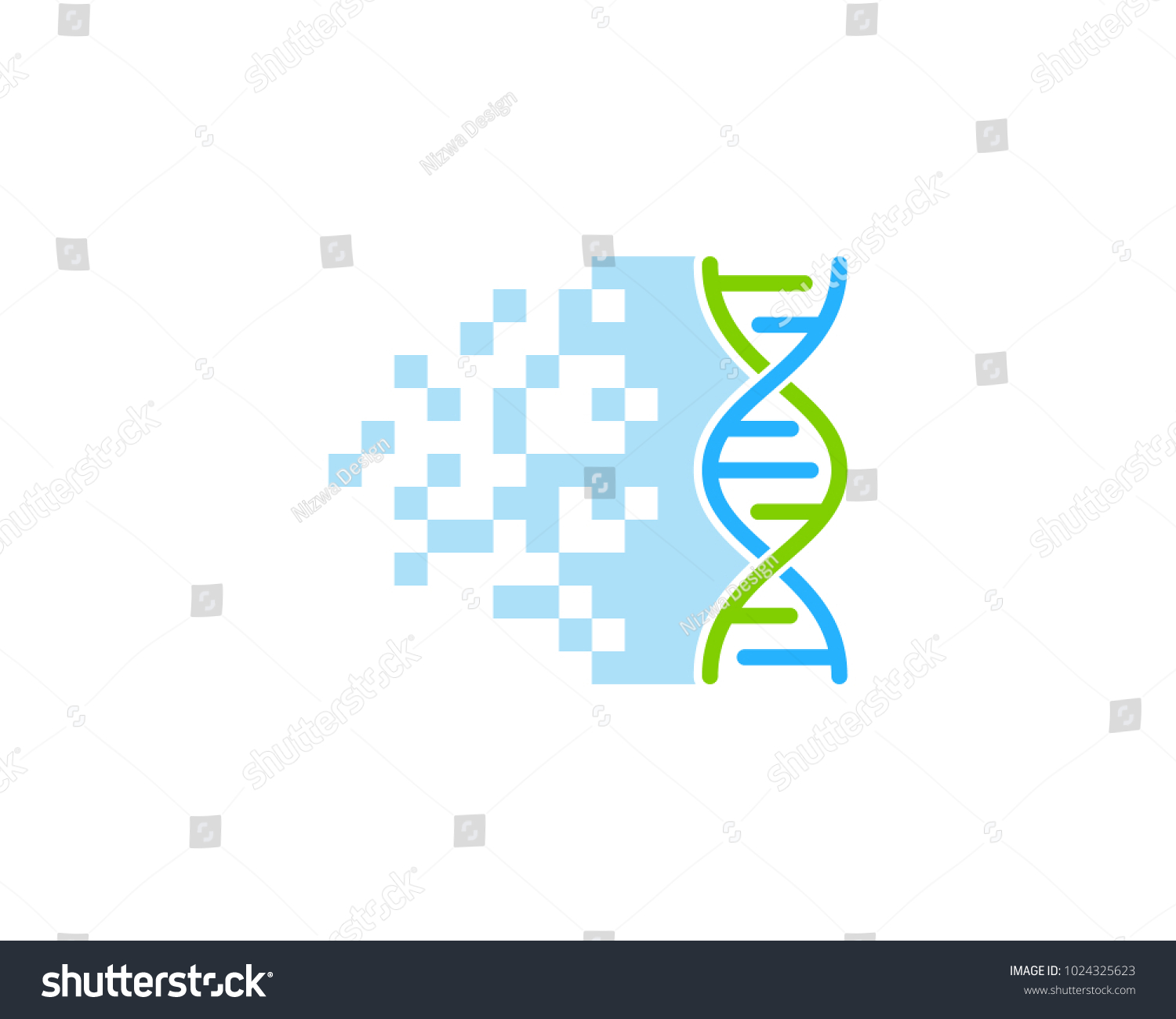 Pixel Dna Icon Logo Design Element: vector de stock (libre de regalías ...