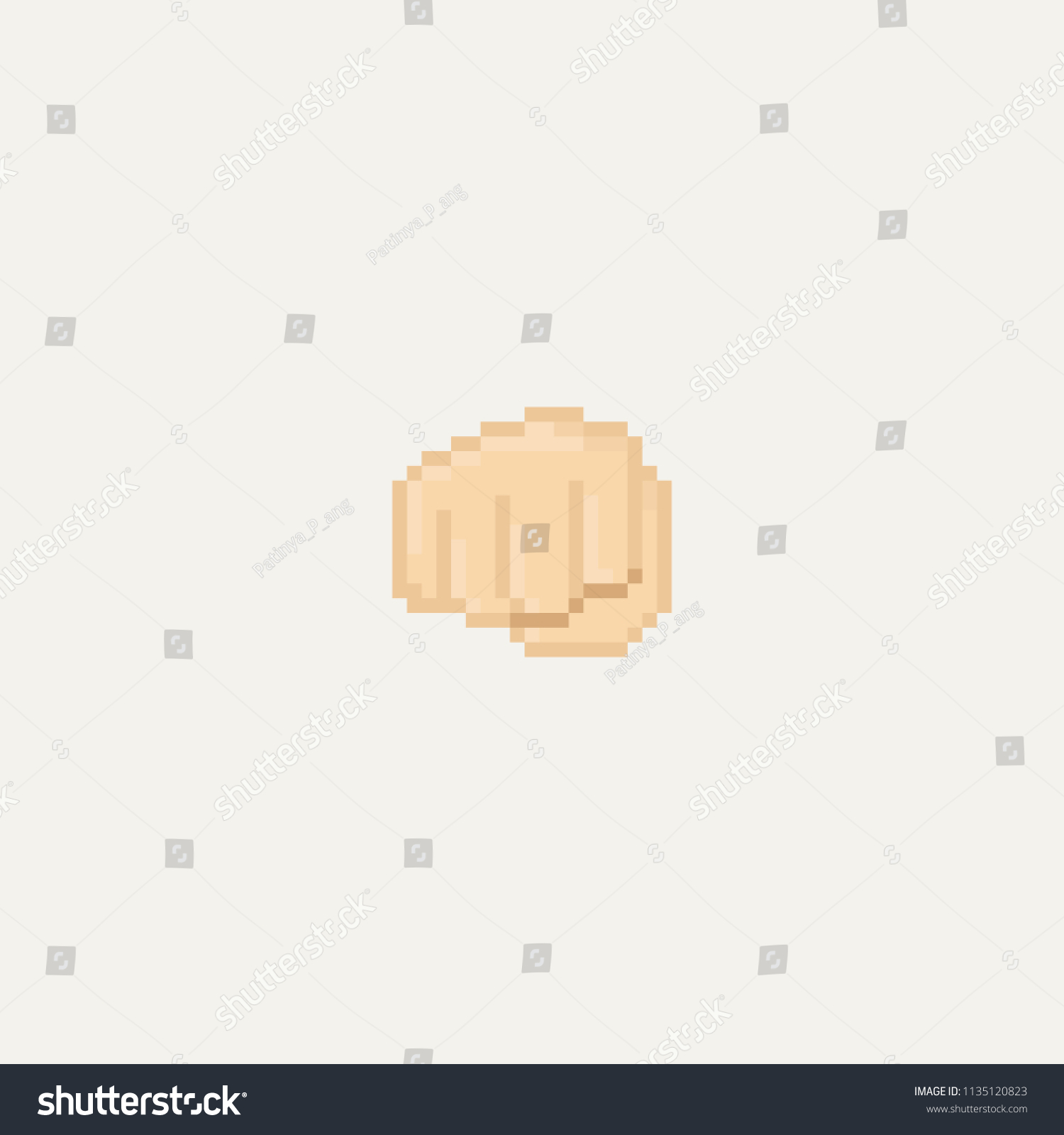 Pixel Fist Punching8bit Stock Vector (Royalty Free) 1135120823 ...