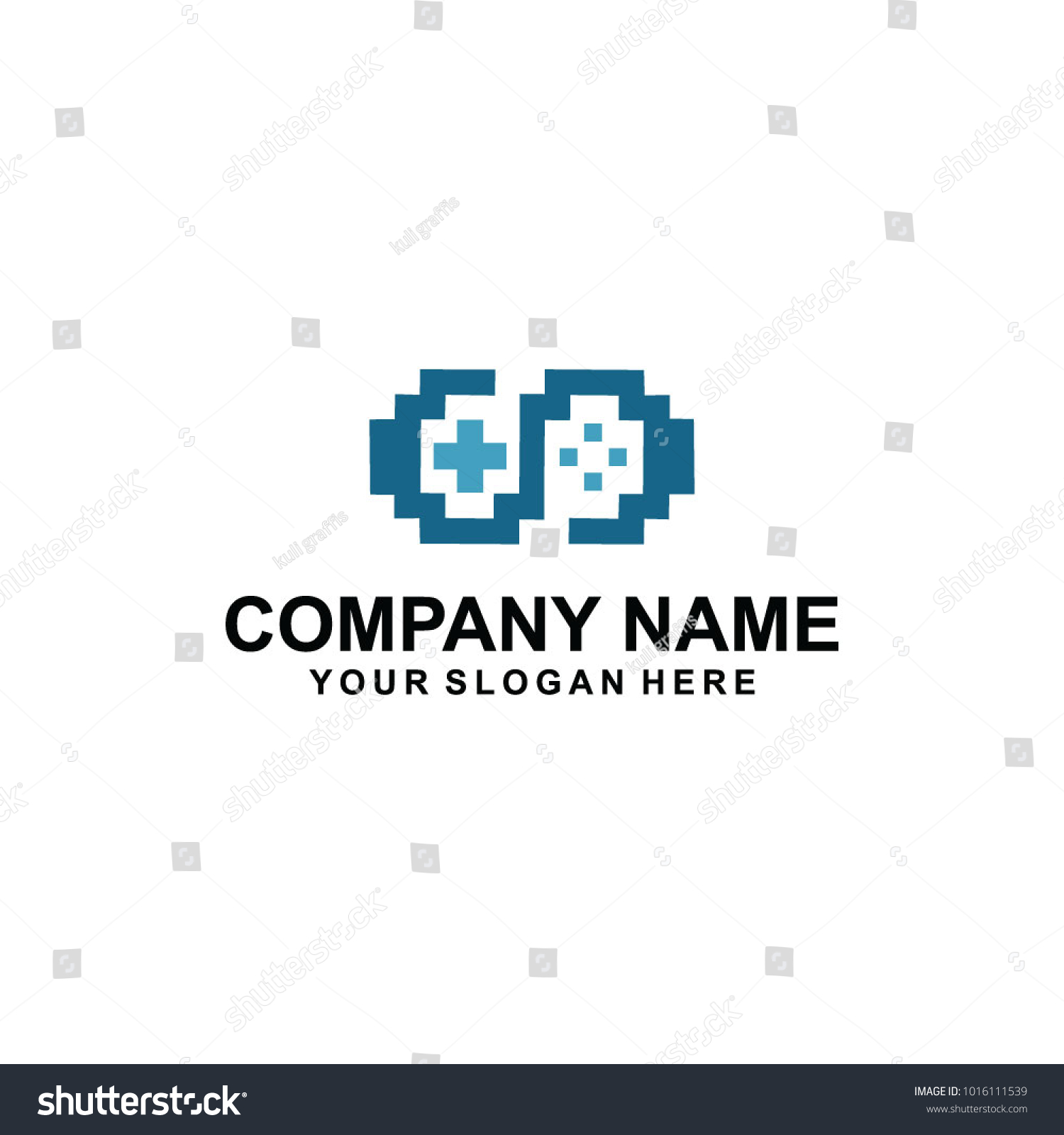 Pixel Game One Logo Vector Stock Vector (Royalty Free) 1016111539 ...