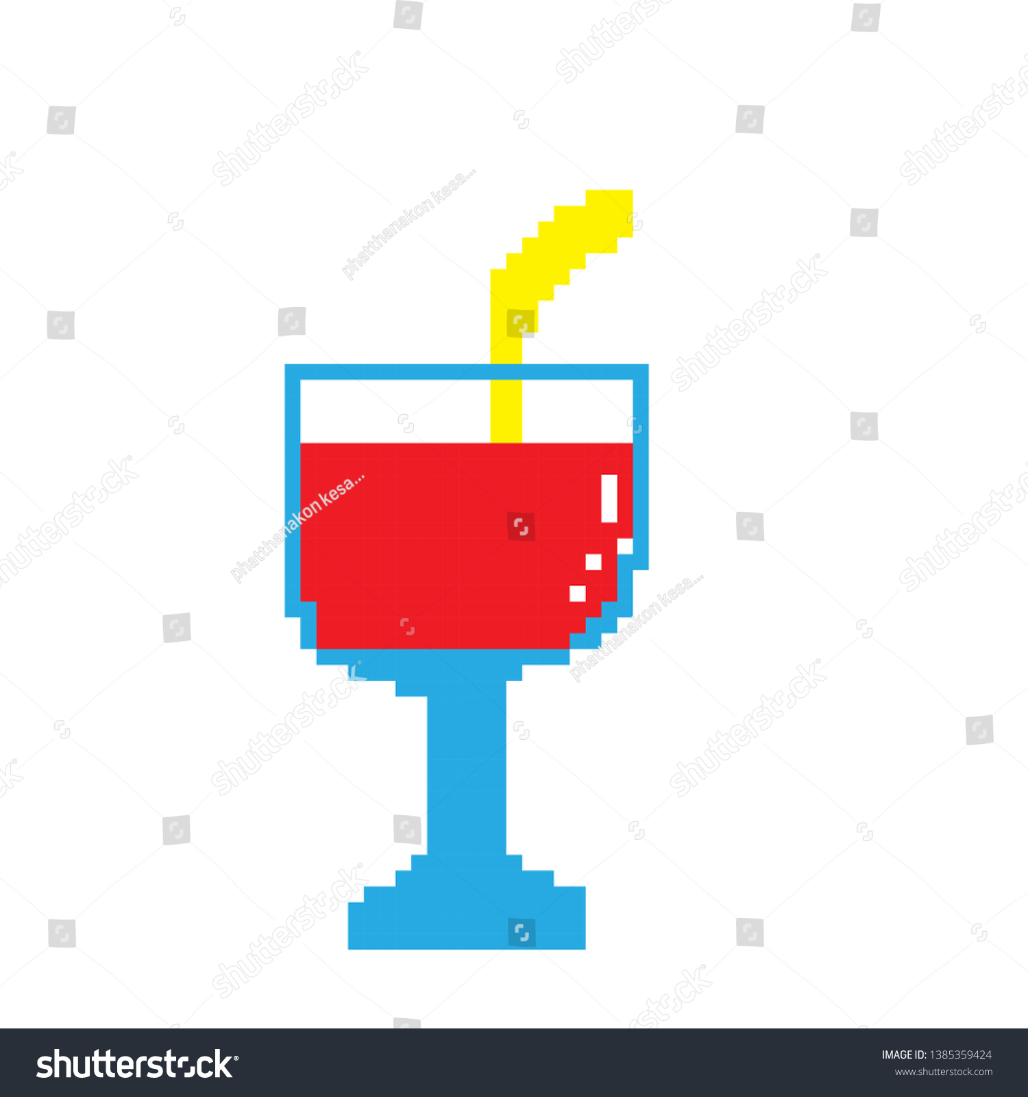 Pixel Glass Attacking White Background Stock Vector (Royalty Free ...