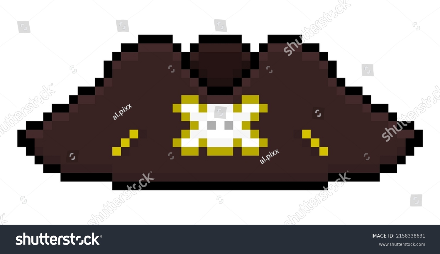 Pixel Hat Web Minimal Icon Stock Vector (Royalty Free) 2158338631 ...