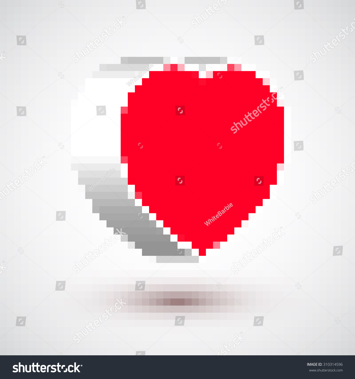 Pixel Heart Vector Red Pixel Heart Stock Vector (Royalty Free ...