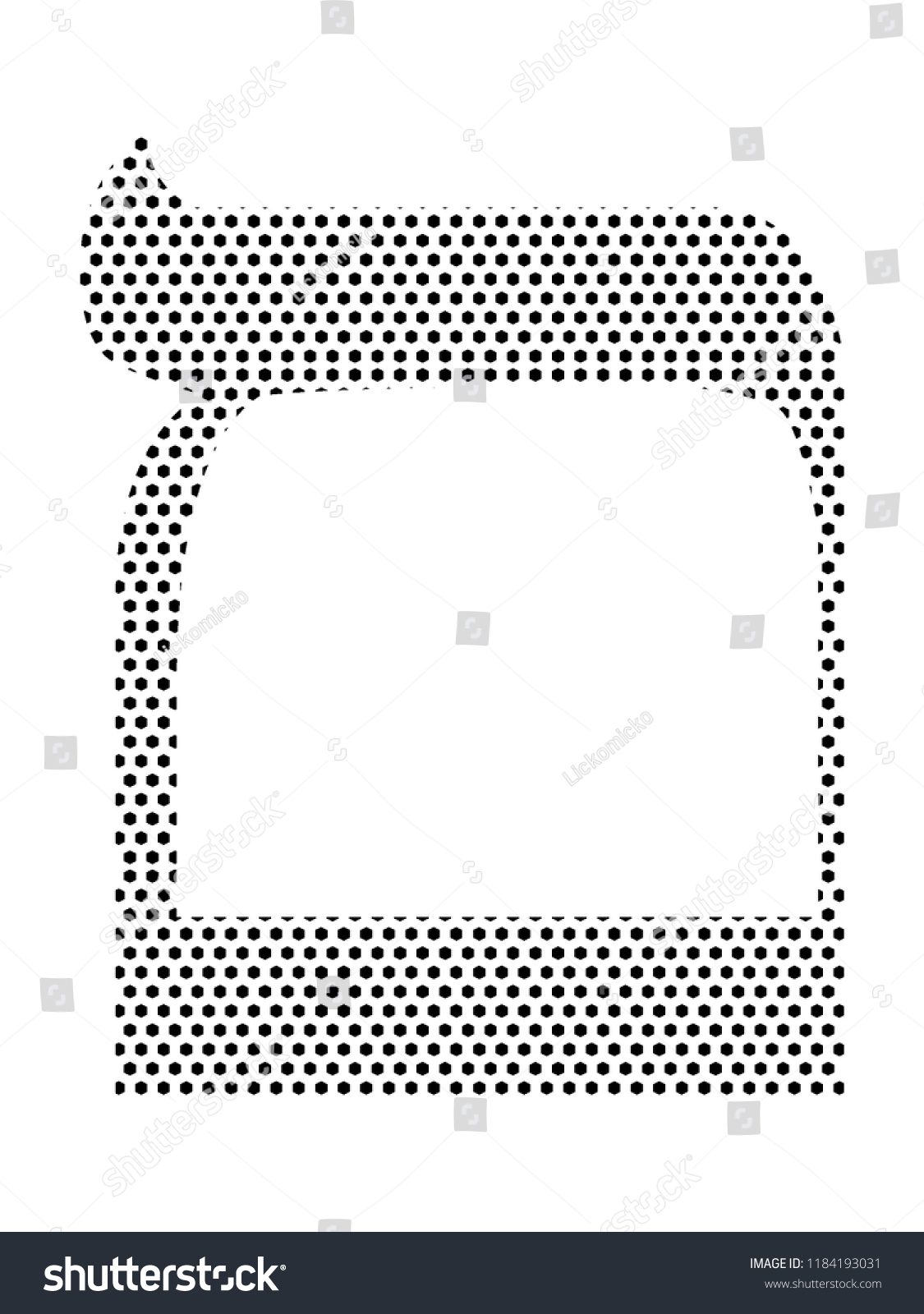 Pixel Hebrew Letter Mem Stock Vector (Royalty Free) 1184193031