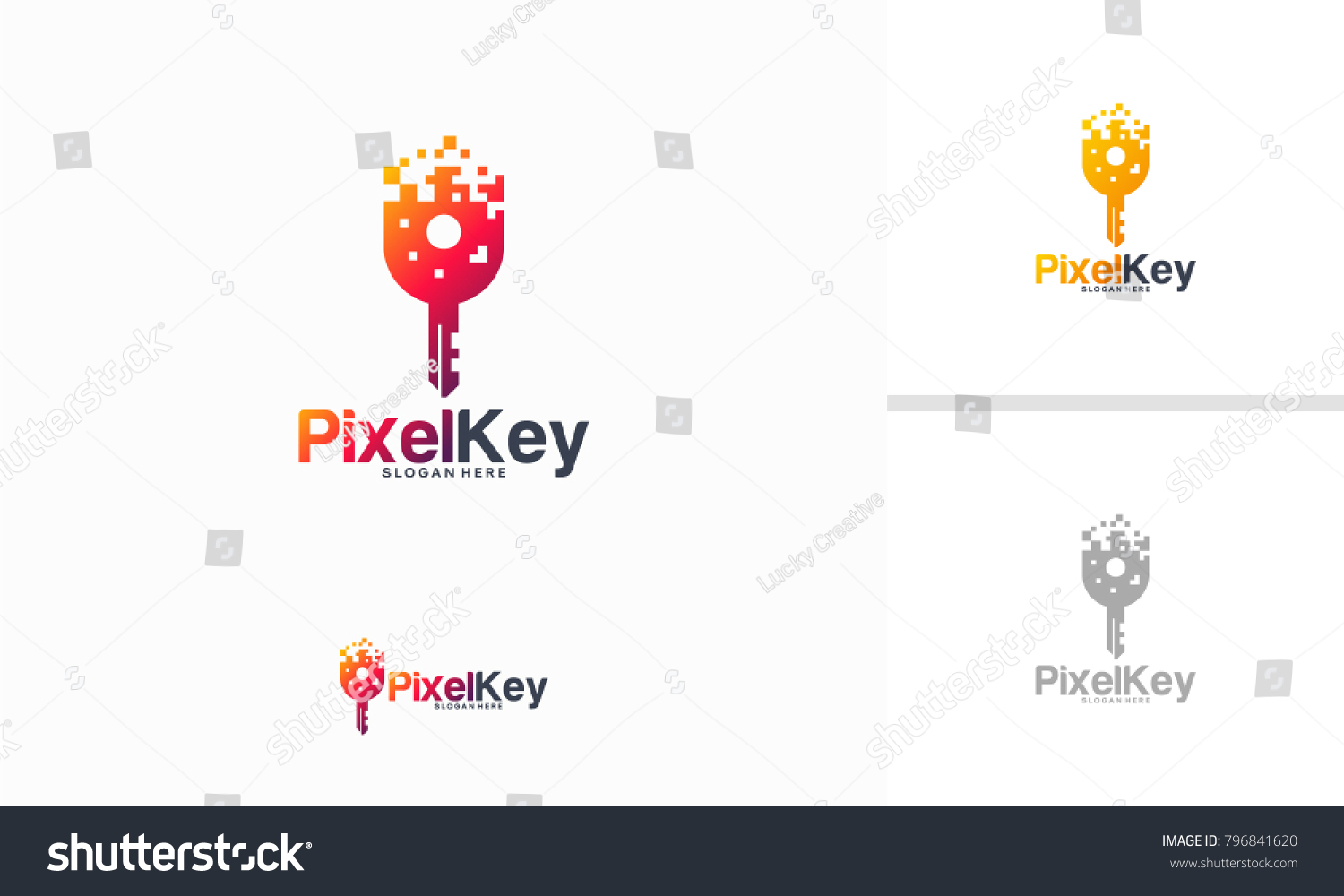 Pixel Key Logo Designs Concept Vector Stock Vector (Royalty Free ...