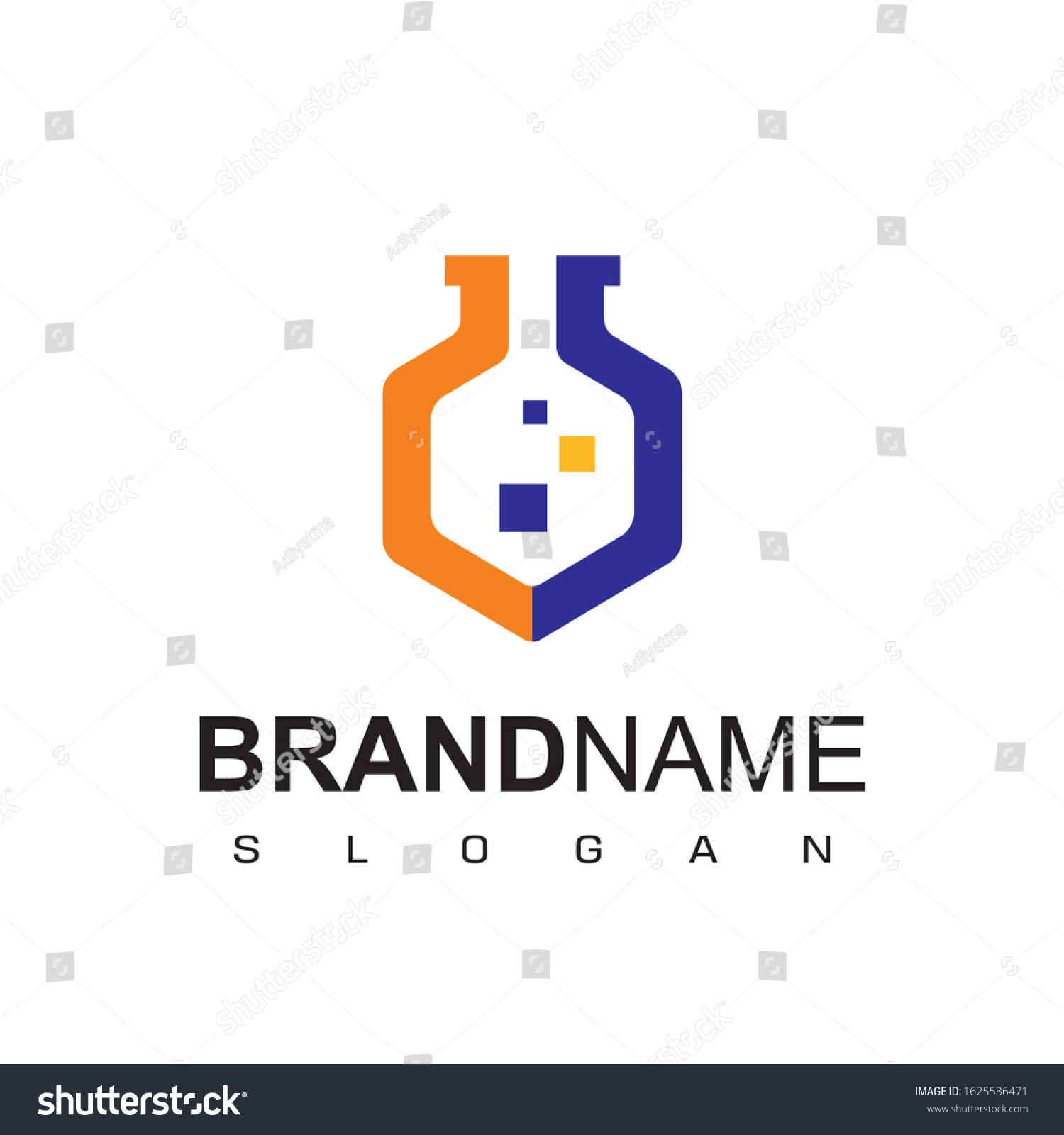 Pixel Lab Logo Design Inspiration Stock Vector (Royalty Free) 1625536471