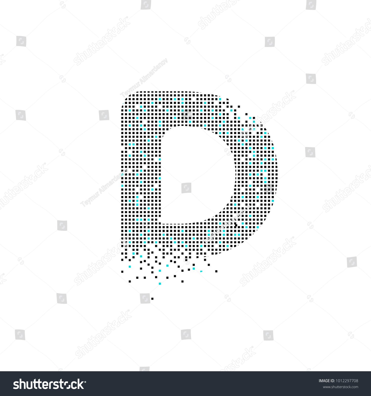 Pixel Letter D Logo D Letter Stock Vector (Royalty Free) 1012297708 ...