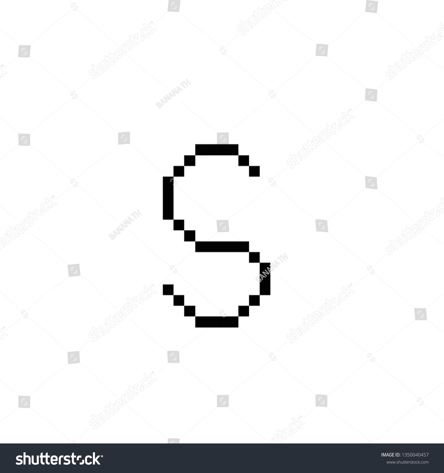 Pixel Letter S Stock Vector (Royalty Free) 1350040457