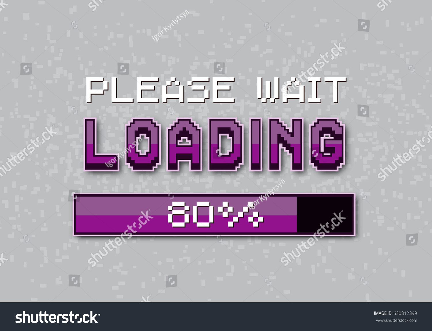 Pixel Loading Bar Vector Illustration Computer : image vectorielle de ...