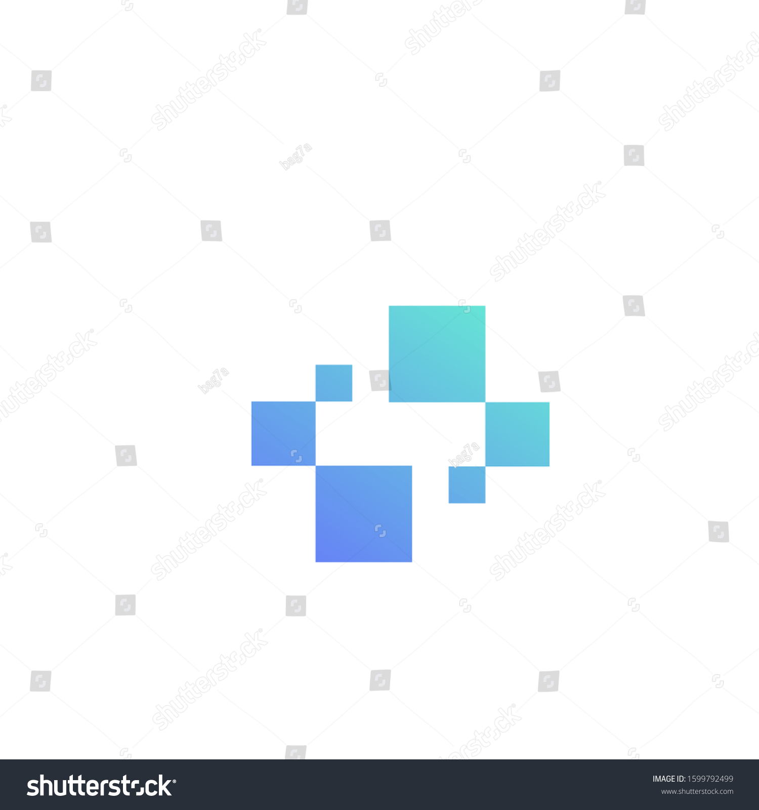 Pixel Logo Design Template Vector Sign Stock Vector (Royalty Free ...
