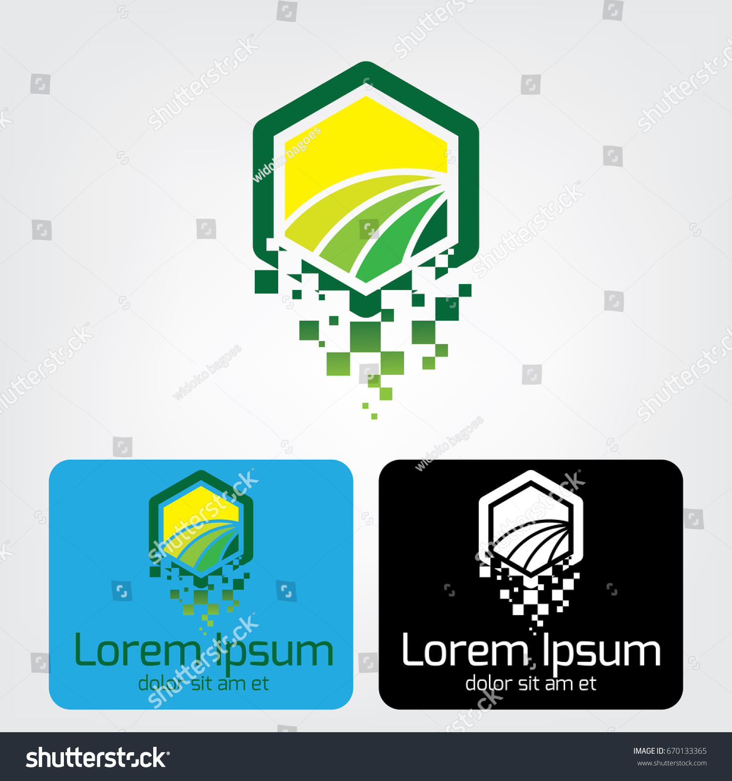 Pixel Logo Technology Logo Farm Technology: vector de stock (libre de ...